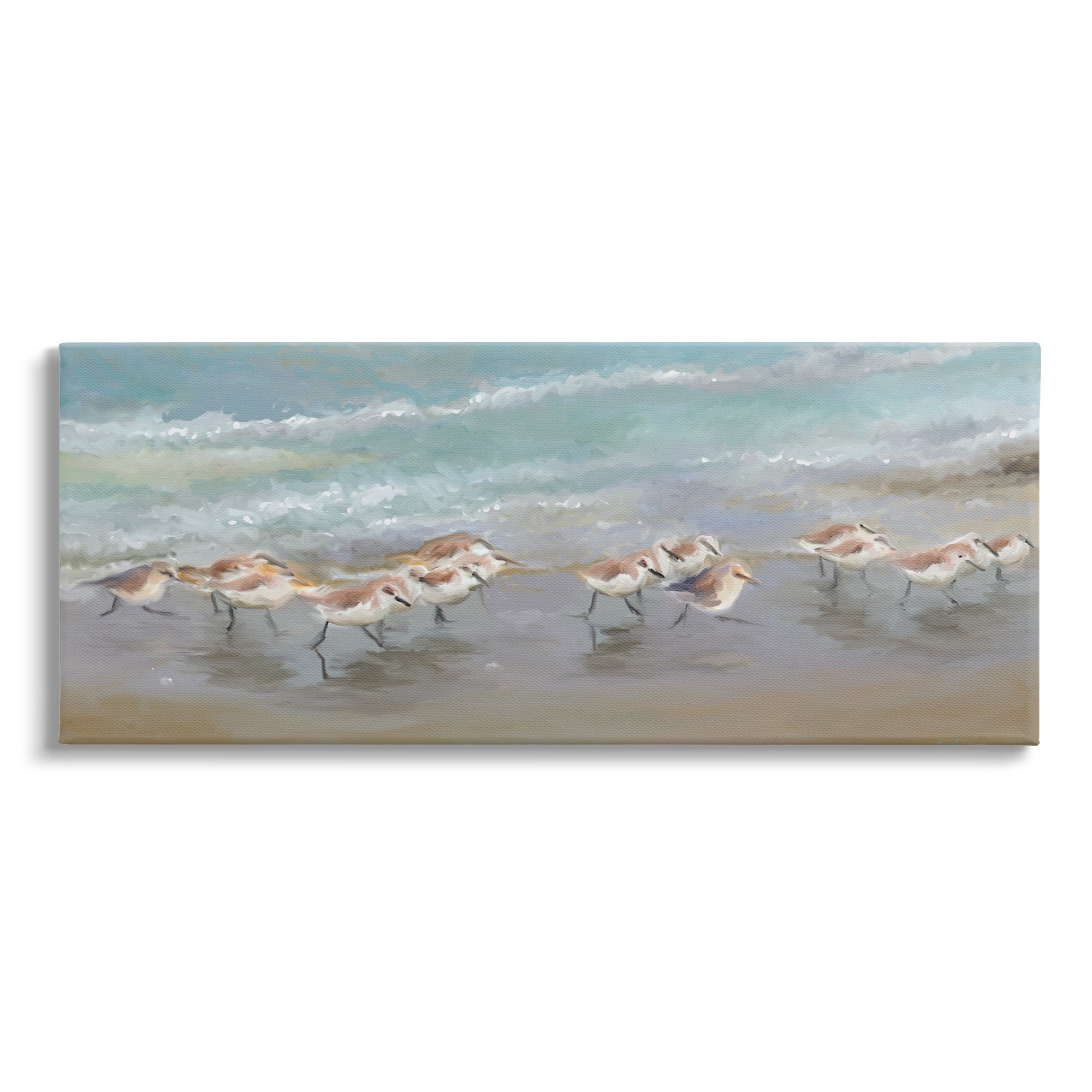 Stupell Industries Sandpiper Flock Coastal Canvas Wall Art by Rick ...