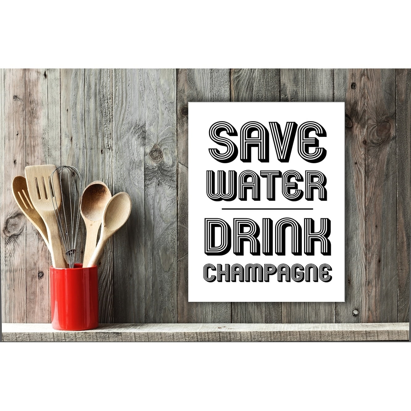 Stupell Save Water Drink Champagne Wall Plaque Art 10 x 15 - Walmart.com