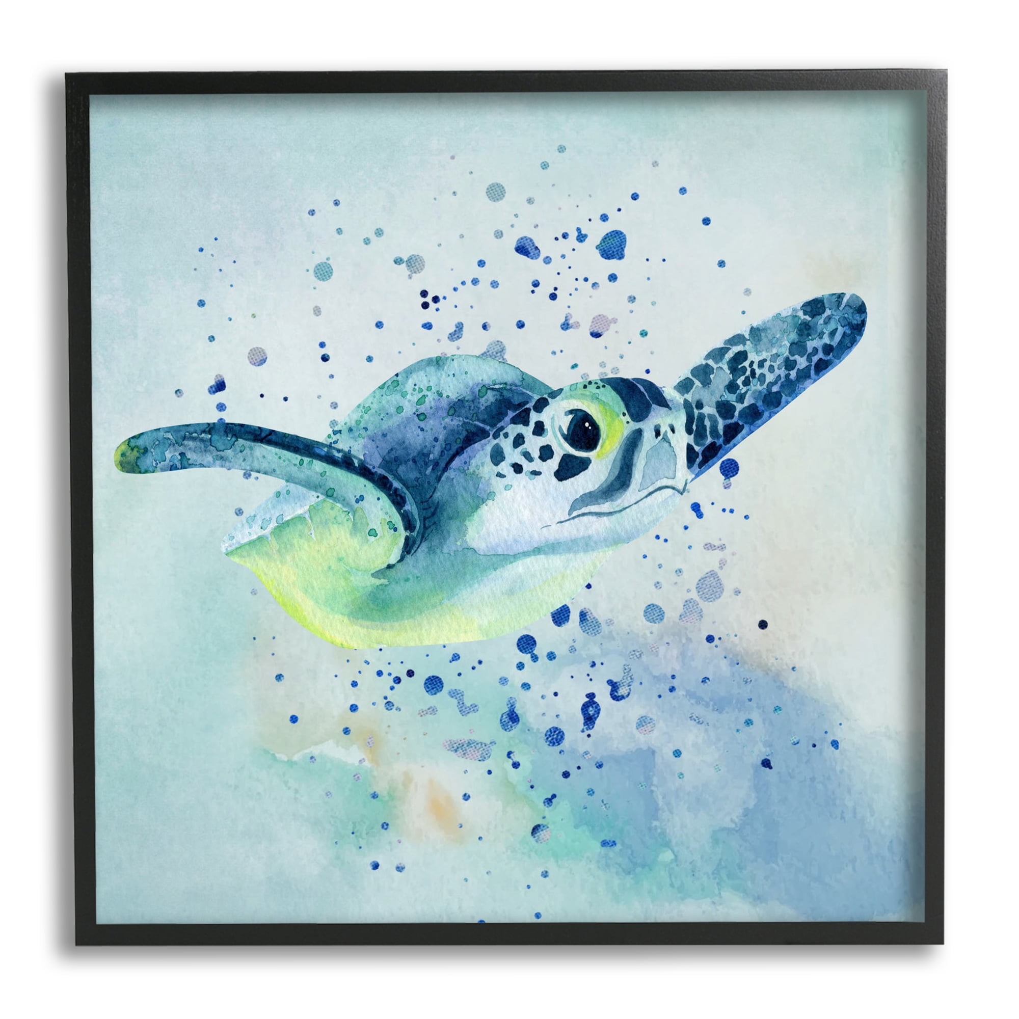 Stupell Sea Turtle Underwater Bubbles Splash Painting - Walmart.com