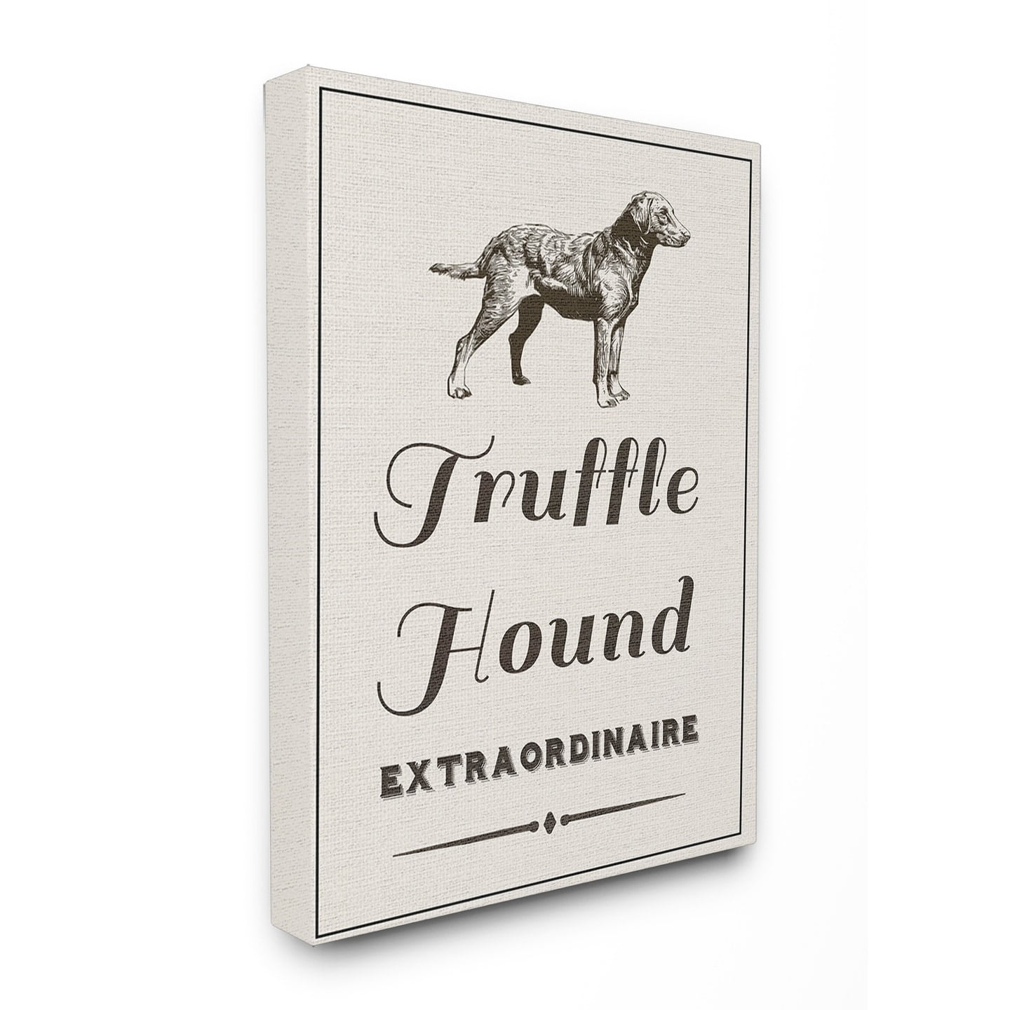 Stupell Truffle Hound Extraordinaire Stretched Canvas Wall Art 16 x 20 ...