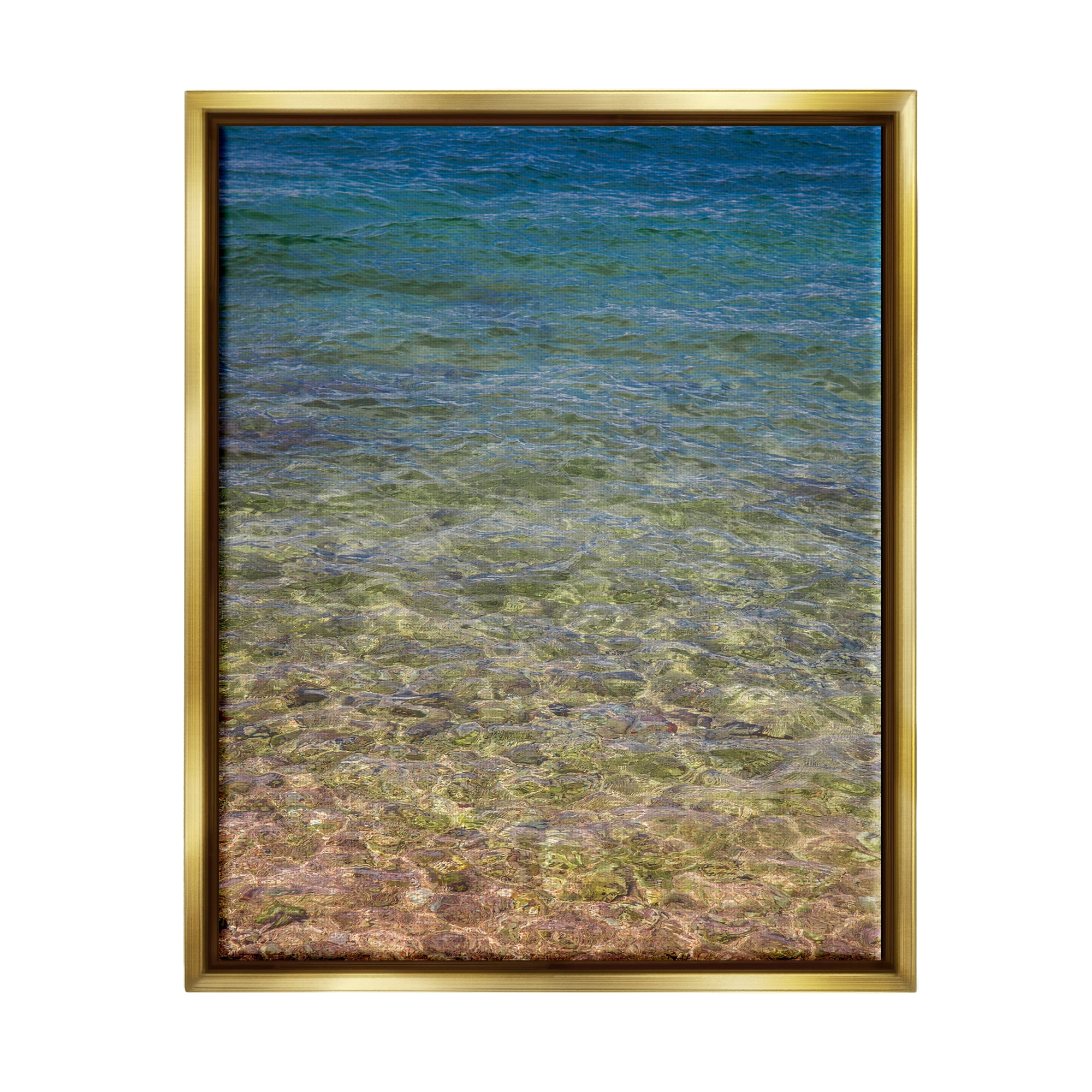 Stupell Underwater Clear Sea Floor Ripples Landscape Photography Gold ...