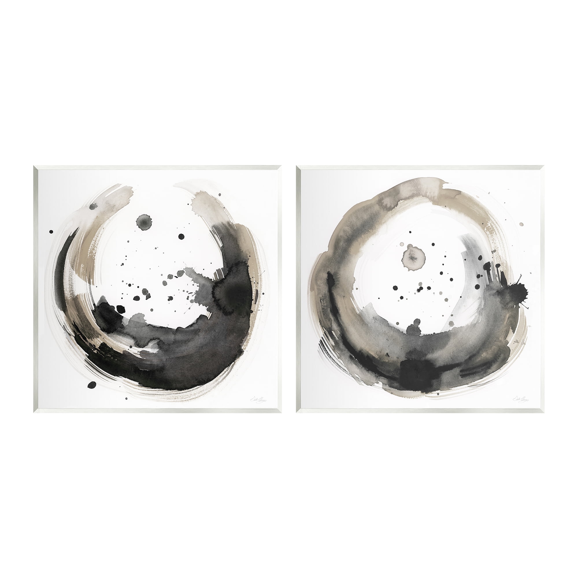 Stupell Industries Multi Piece Modern Abstract Circles Wall Art Set of ...