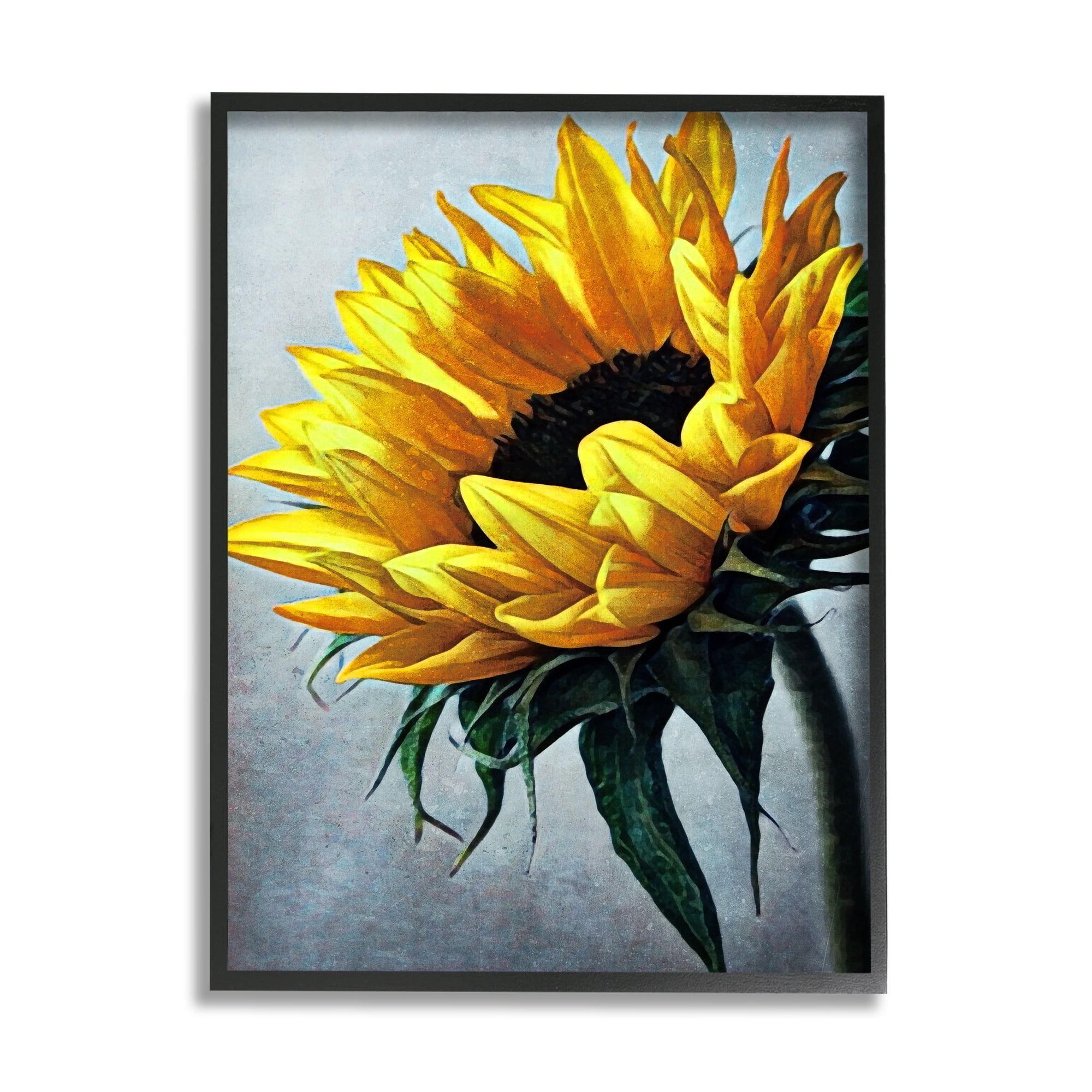 Stupell Sunflower Blossom Botanical Painting - 24x30 Framed Art ...