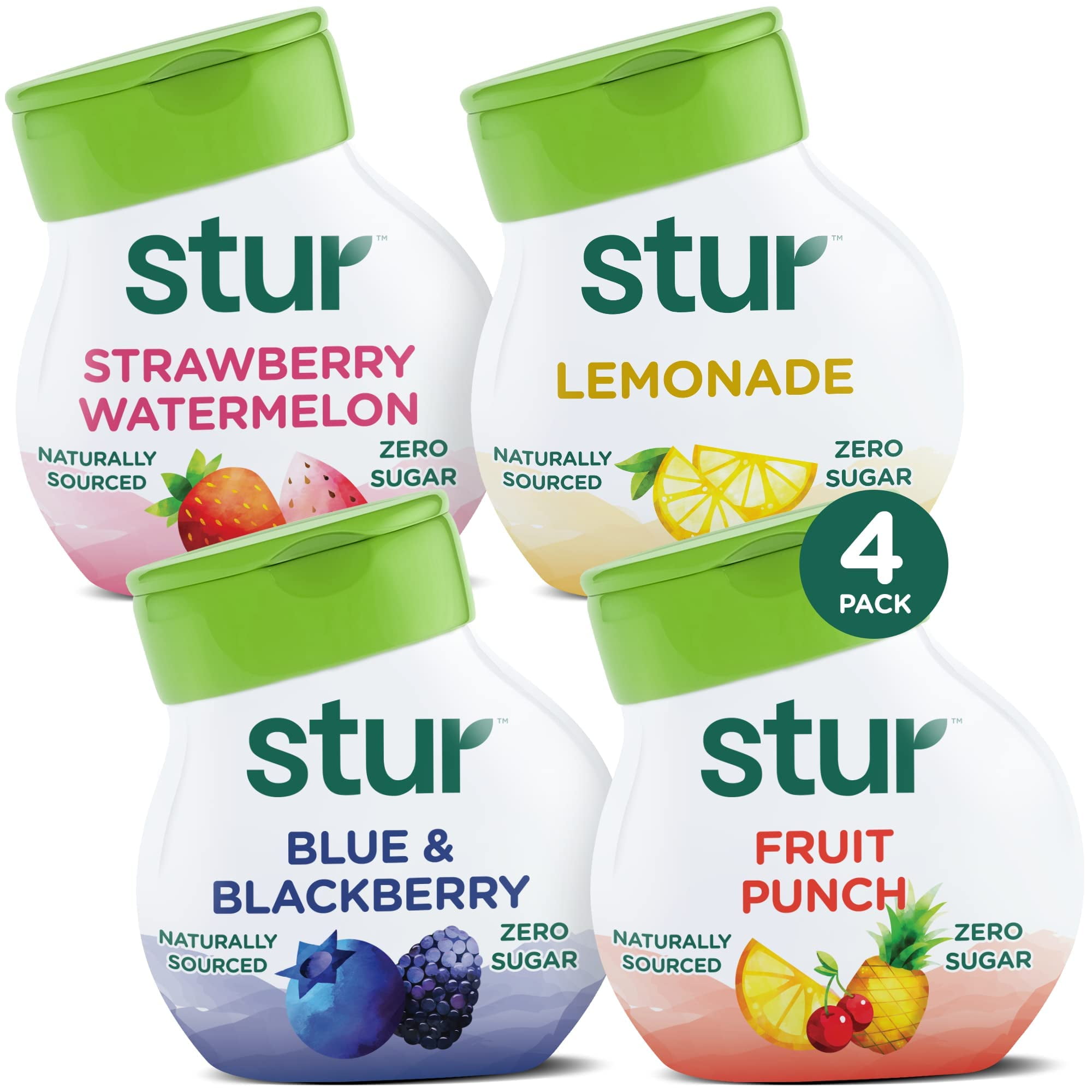 Stur Variety Pack, Water Enhancer, 4 Bottles, Zero Calories, No Sugar ...