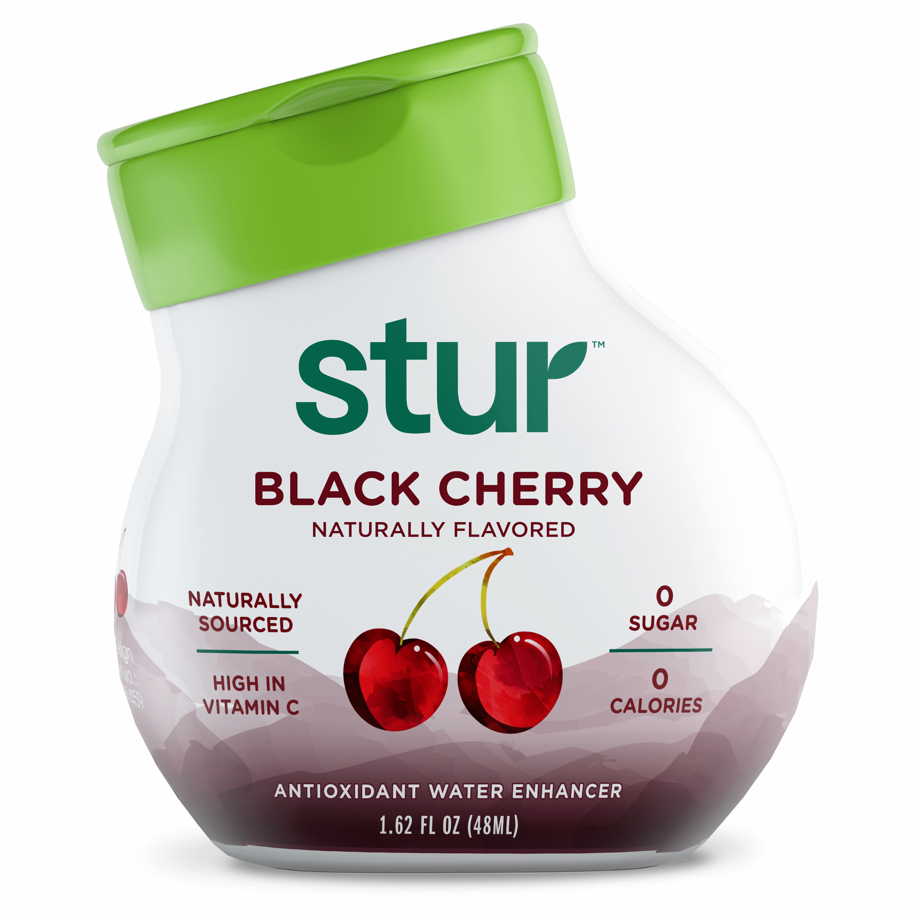 Stur Natural Black Cherry Liquid Water Enhancer with Stevia, 1.42 fl oz ...