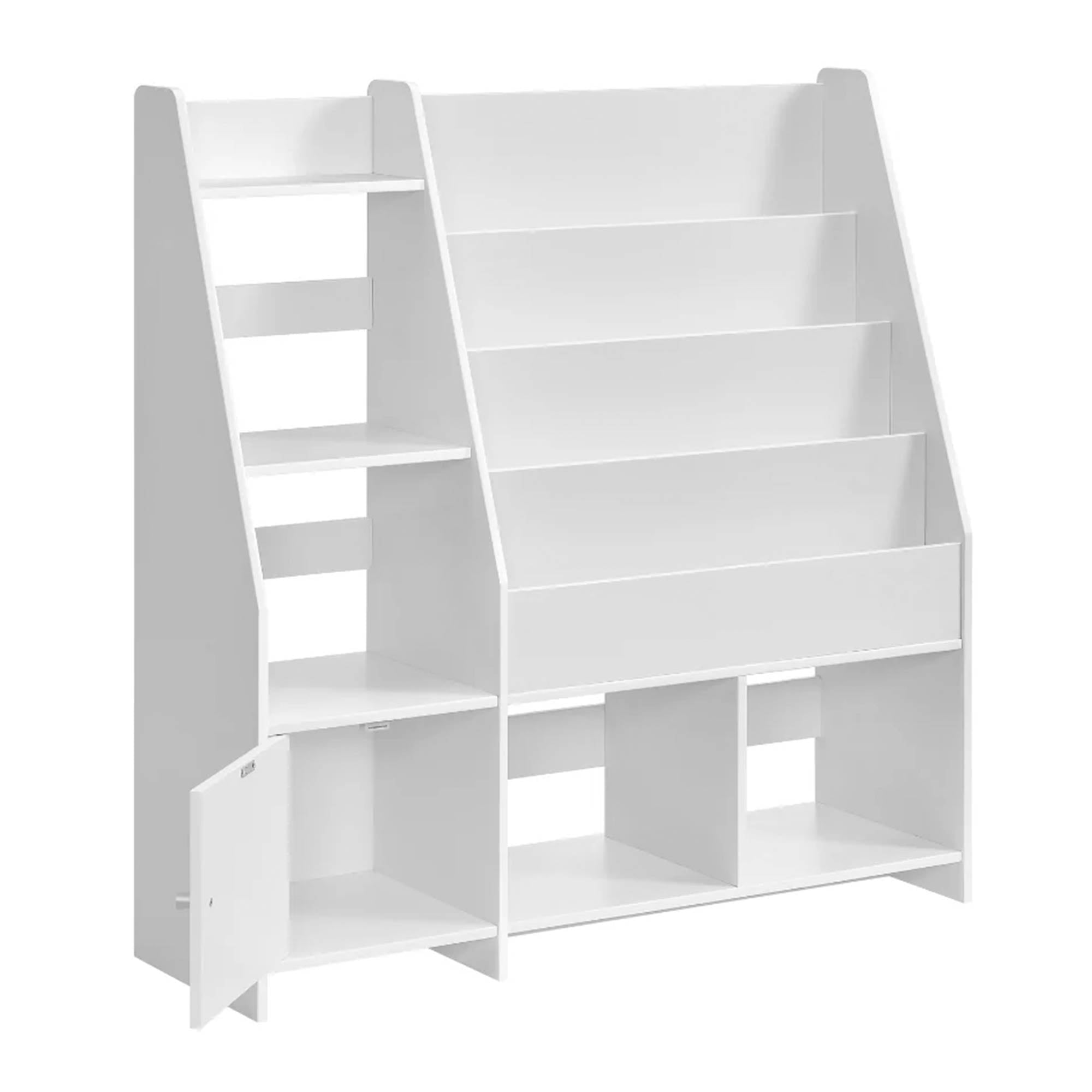 Open Box Sturdis Modern Round Edge Wooden Kids Bookshelf with Step ...