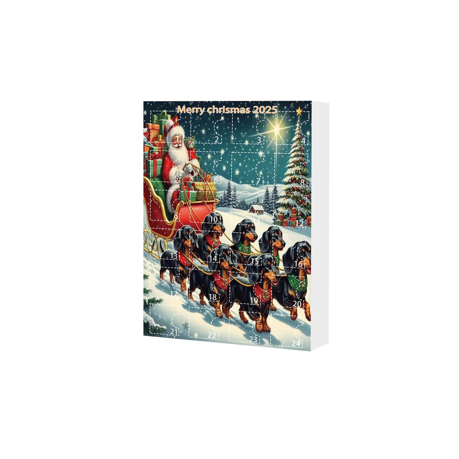 Sturdy 24-Day Dog Advent Countdown Calendar – Christmas Tree Blind Box ...