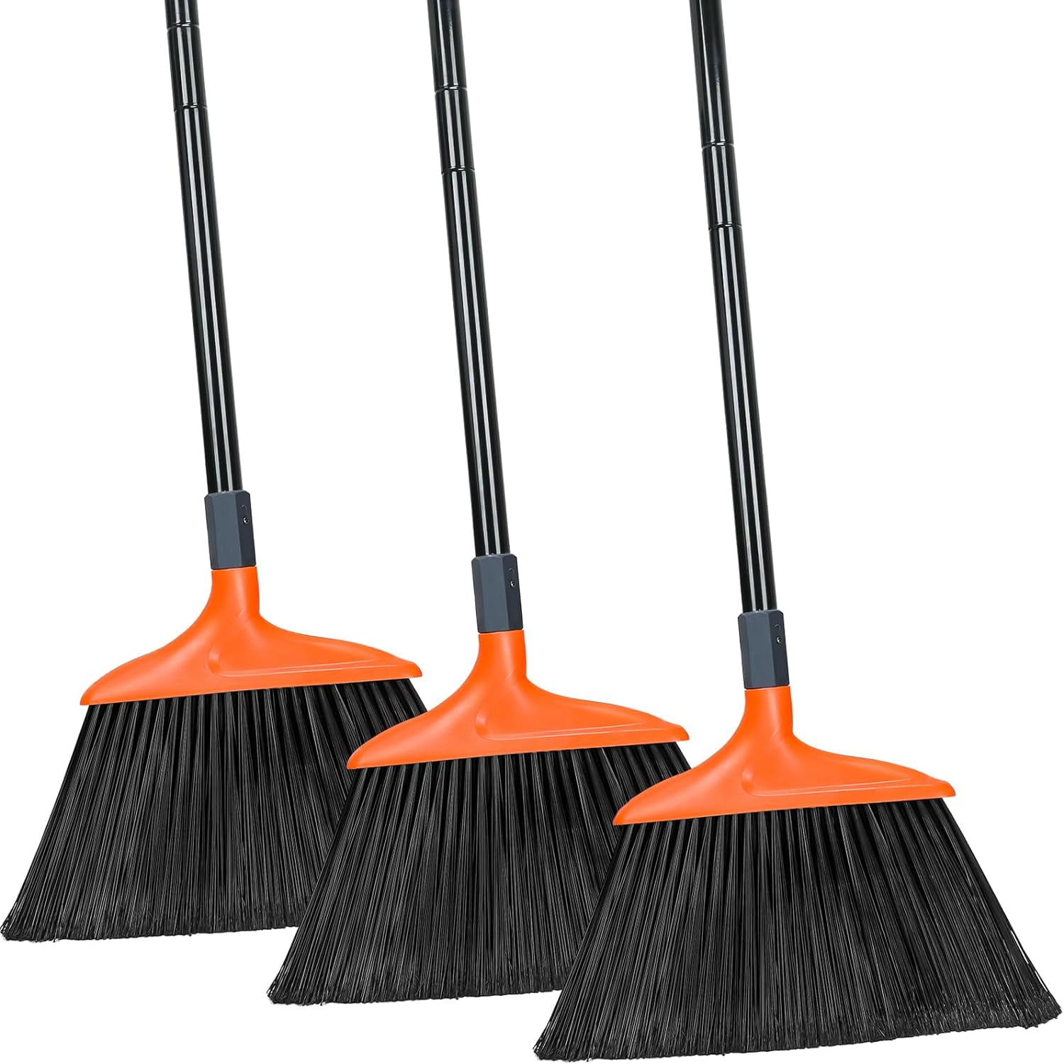Sturdy 3 Pack Brooms 59 Inch Heavy Duty Broom Outdoor Broom for ...