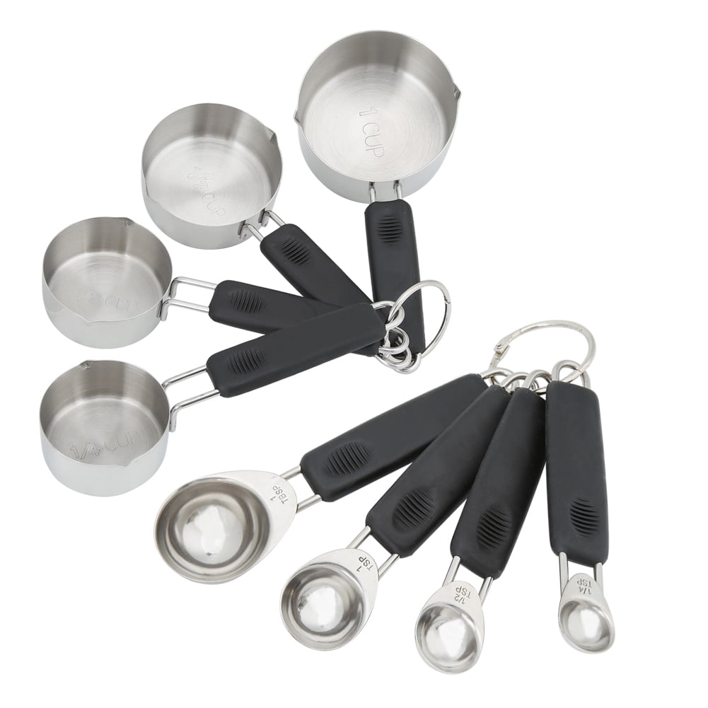 Sturdy 304 SS Measuring Cup & Spoon Set, 8-Piece, Thicker Design for ...