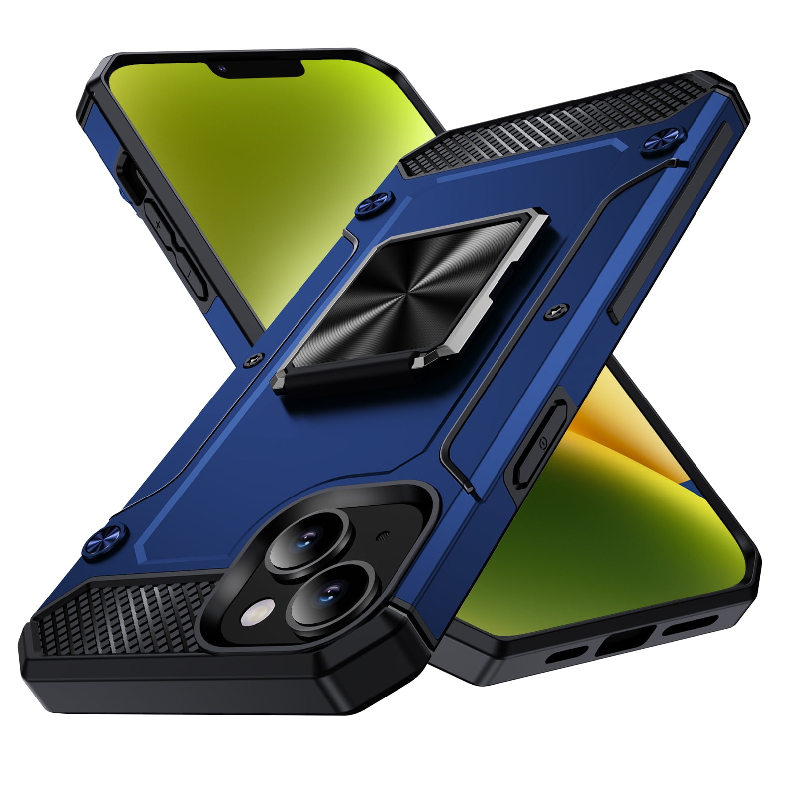 Sturdy 360 Rotatable Kickstand Back Case for iPhone 14, Luxury Ultra ...