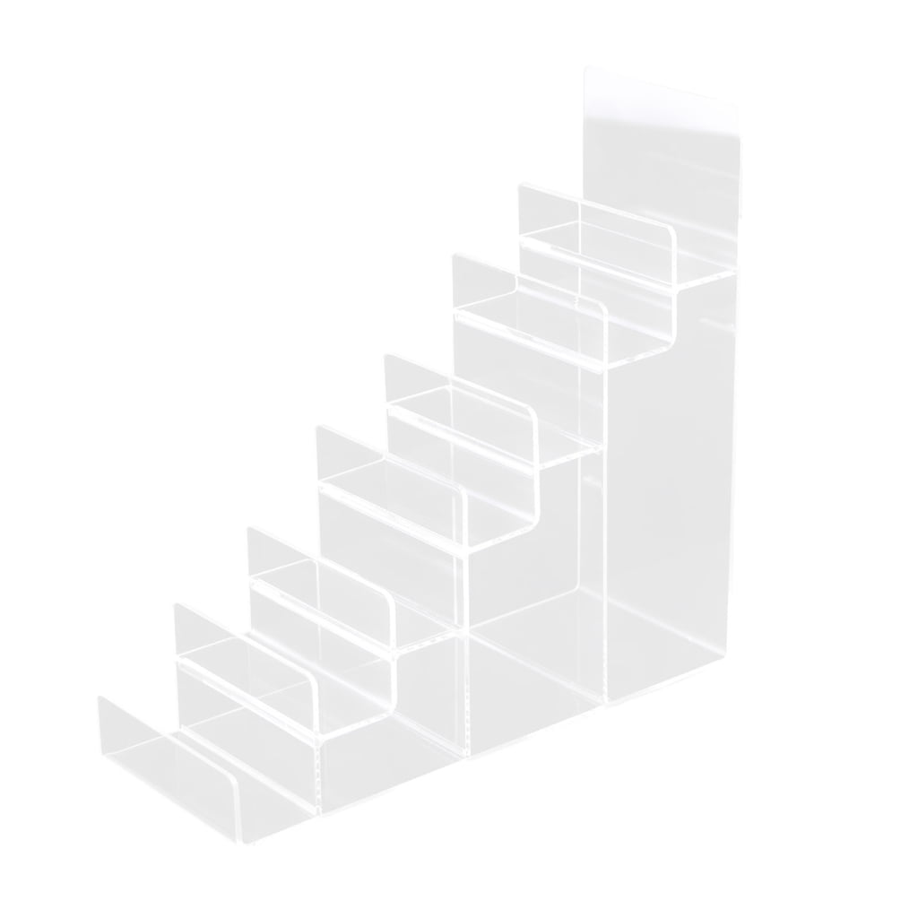 Sturdy Acrylic Display Rack With Sloped Design Multilayer Storage For ...