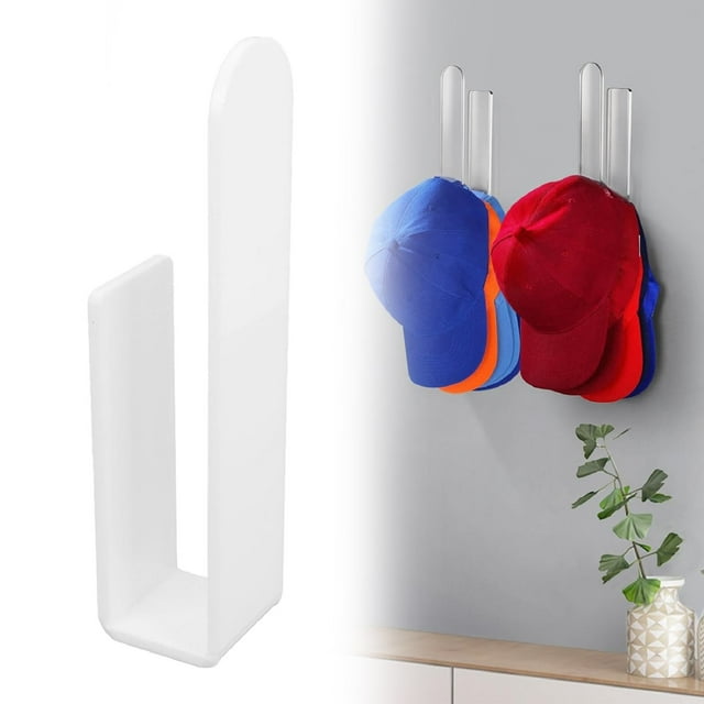 Sturdy Acrylic Wall Mounted Hat Hook Baseball Hat Organizer Strong ...