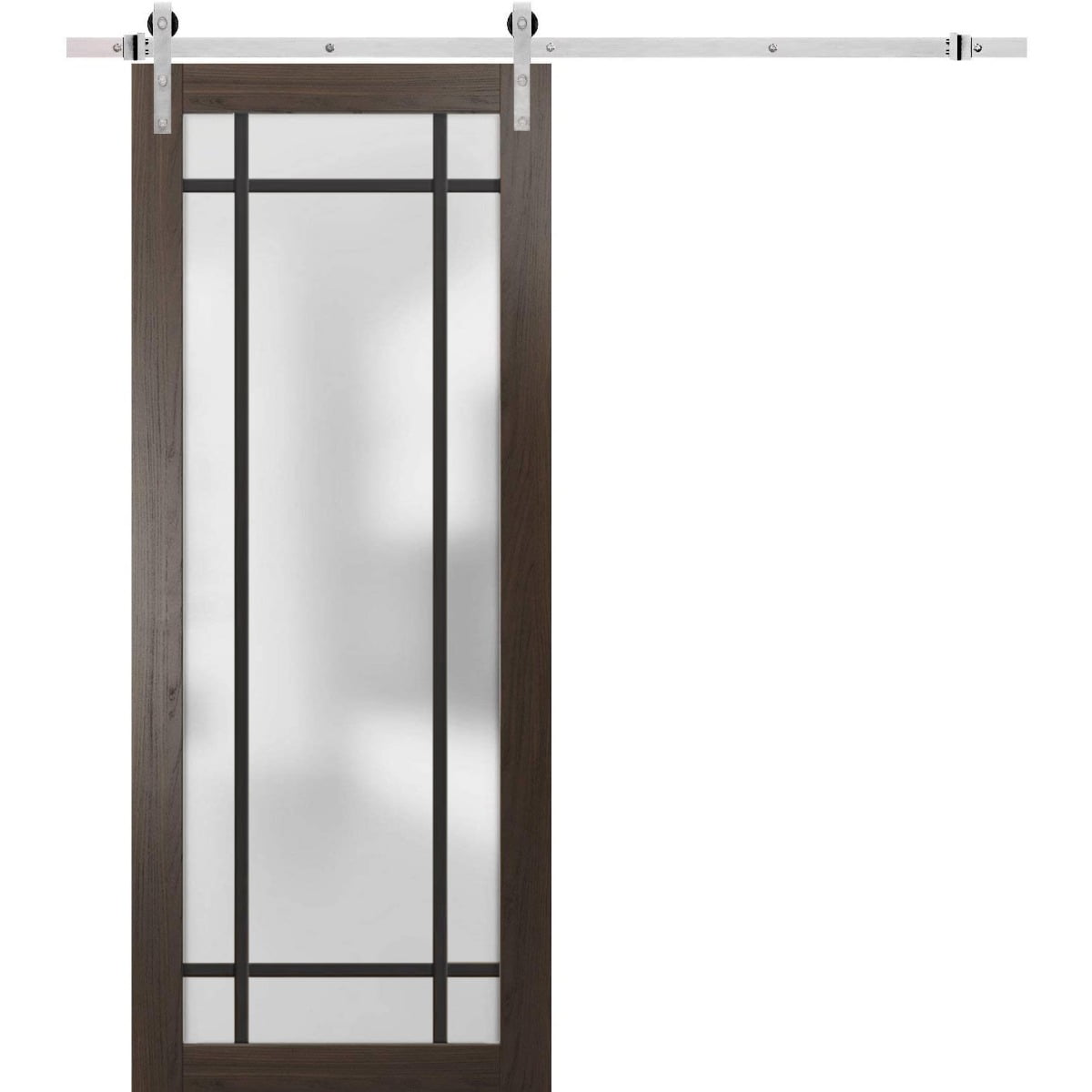 Sturdy Barn Door 24 x 80 inches | Planum 2112 Chocolate Ash Frosted ...