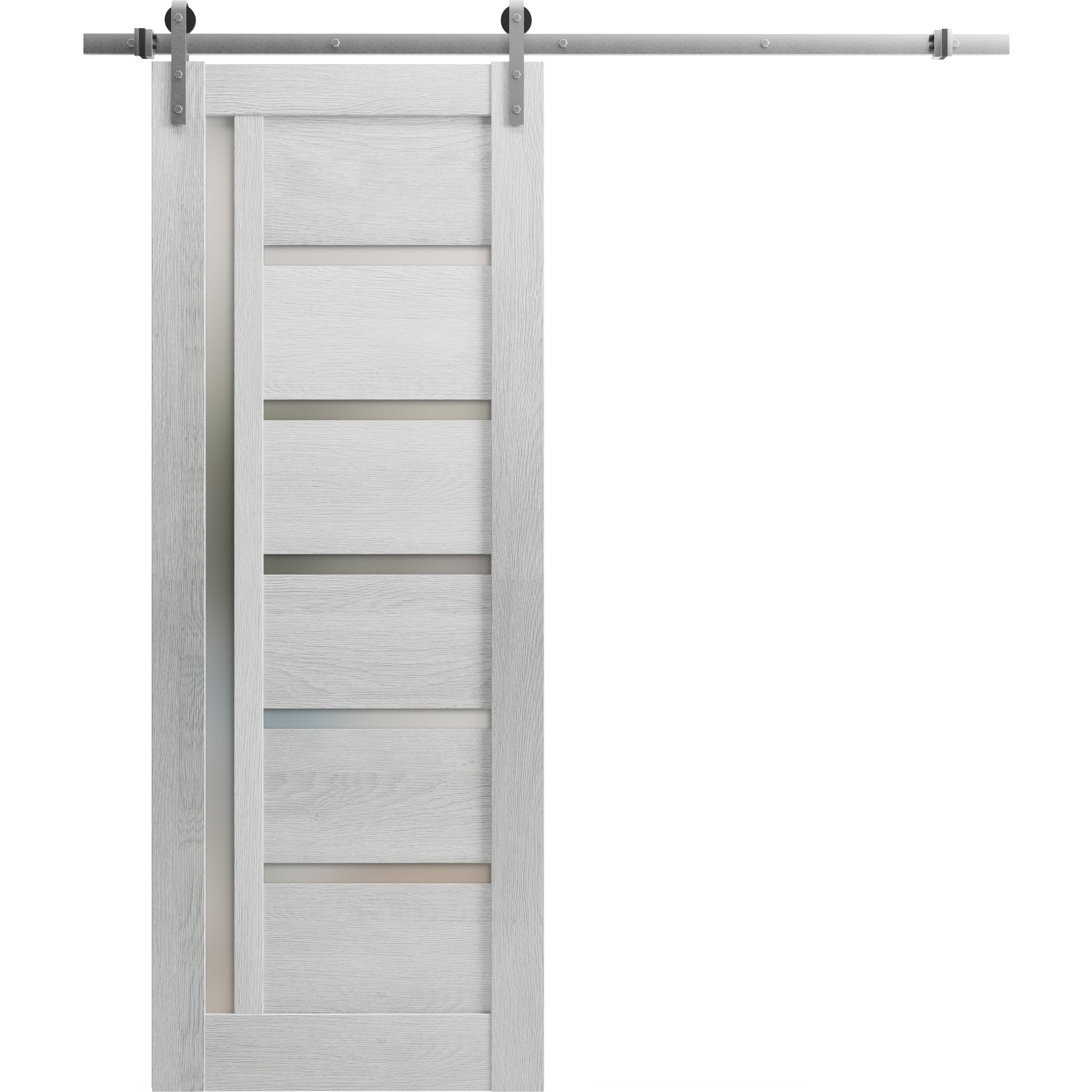 Sturdy Barn Door 24 x 84 inches | Quadro 4088 Light Grey Oak with ...