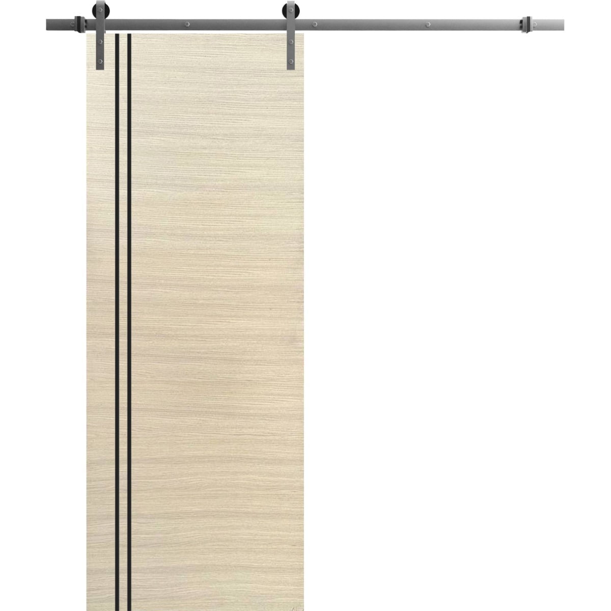 Sturdy Barn Door 28 x 80 inches | Planum 0016 Natural Veneer with ...