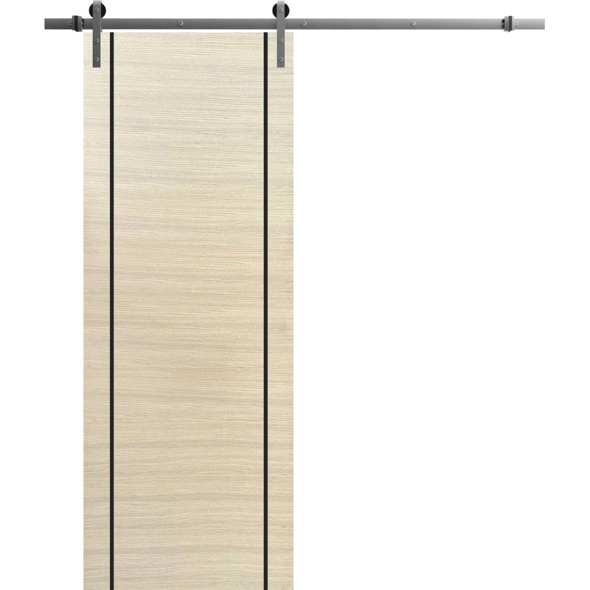 Sturdy Barn Door 28 x 80 inches | Planum 0017 Natural Veneer with ...