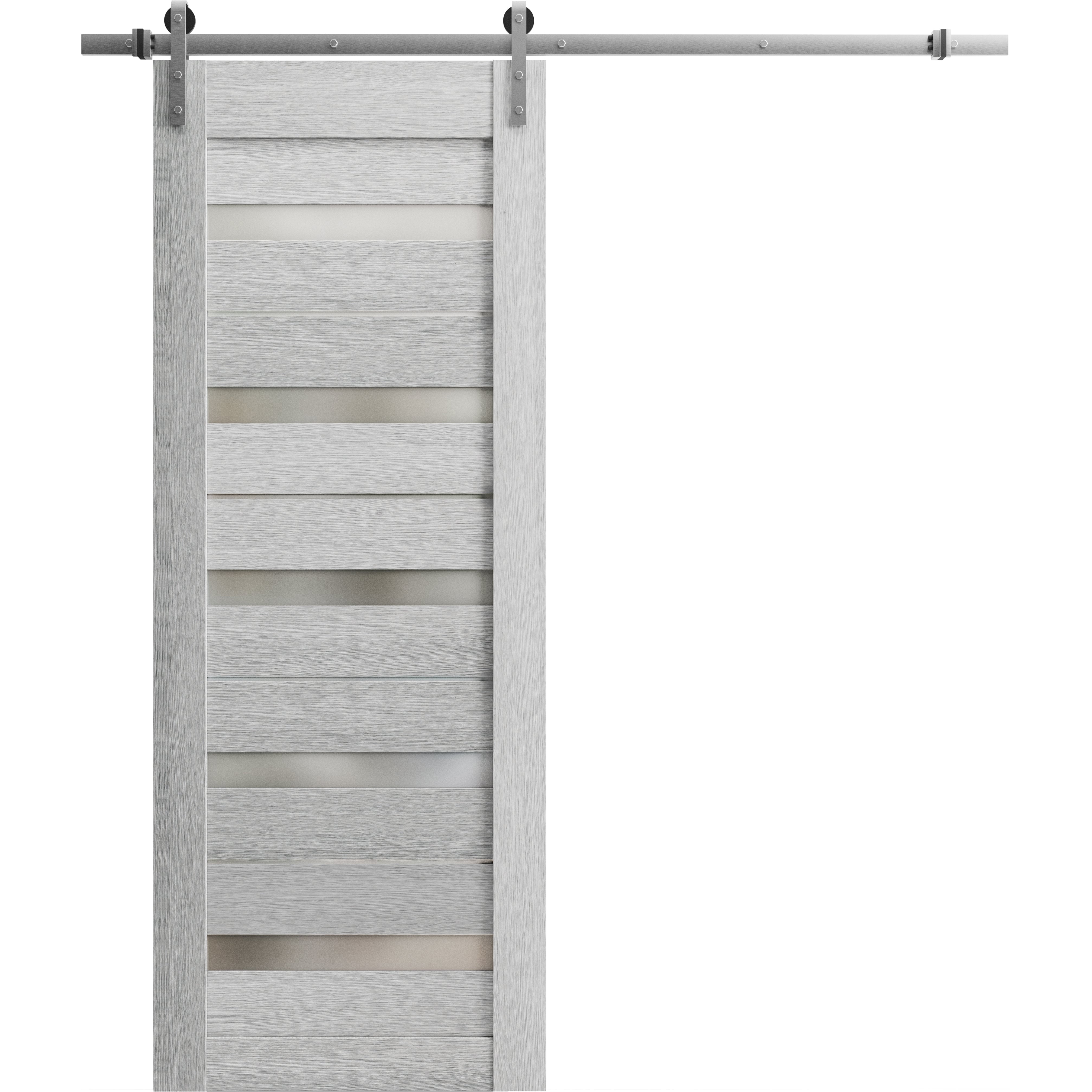 Sturdy Barn Door 28 x 80 inches | Quadro 4445 Light Grey Oak with ...