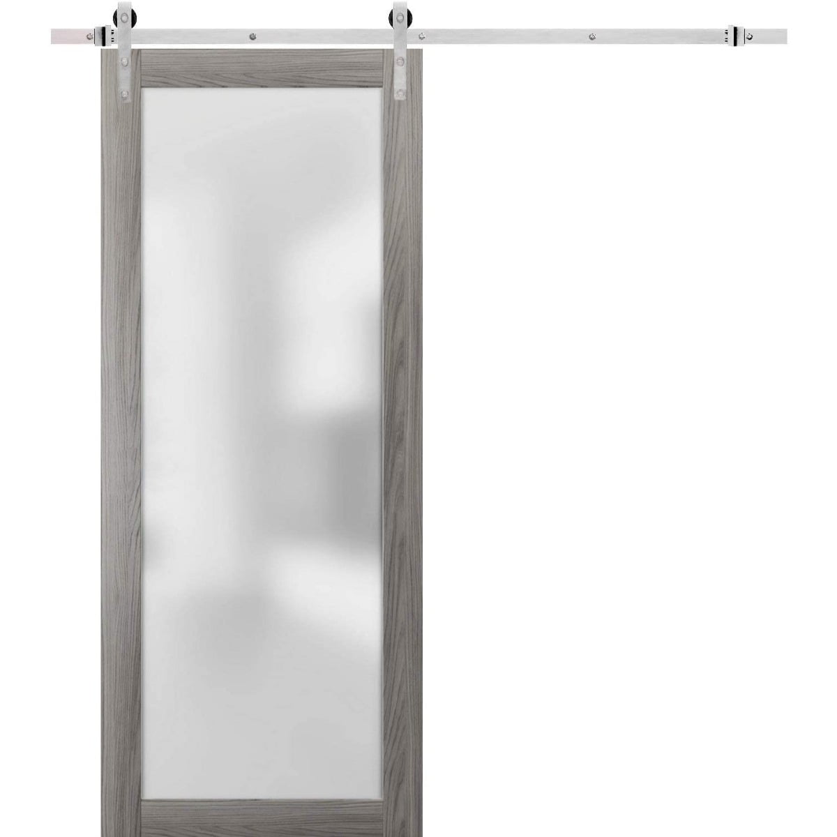 Sturdy Barn Door Frosted Tempered Glass | Planum 2102 Ginger Ash | 6 ...
