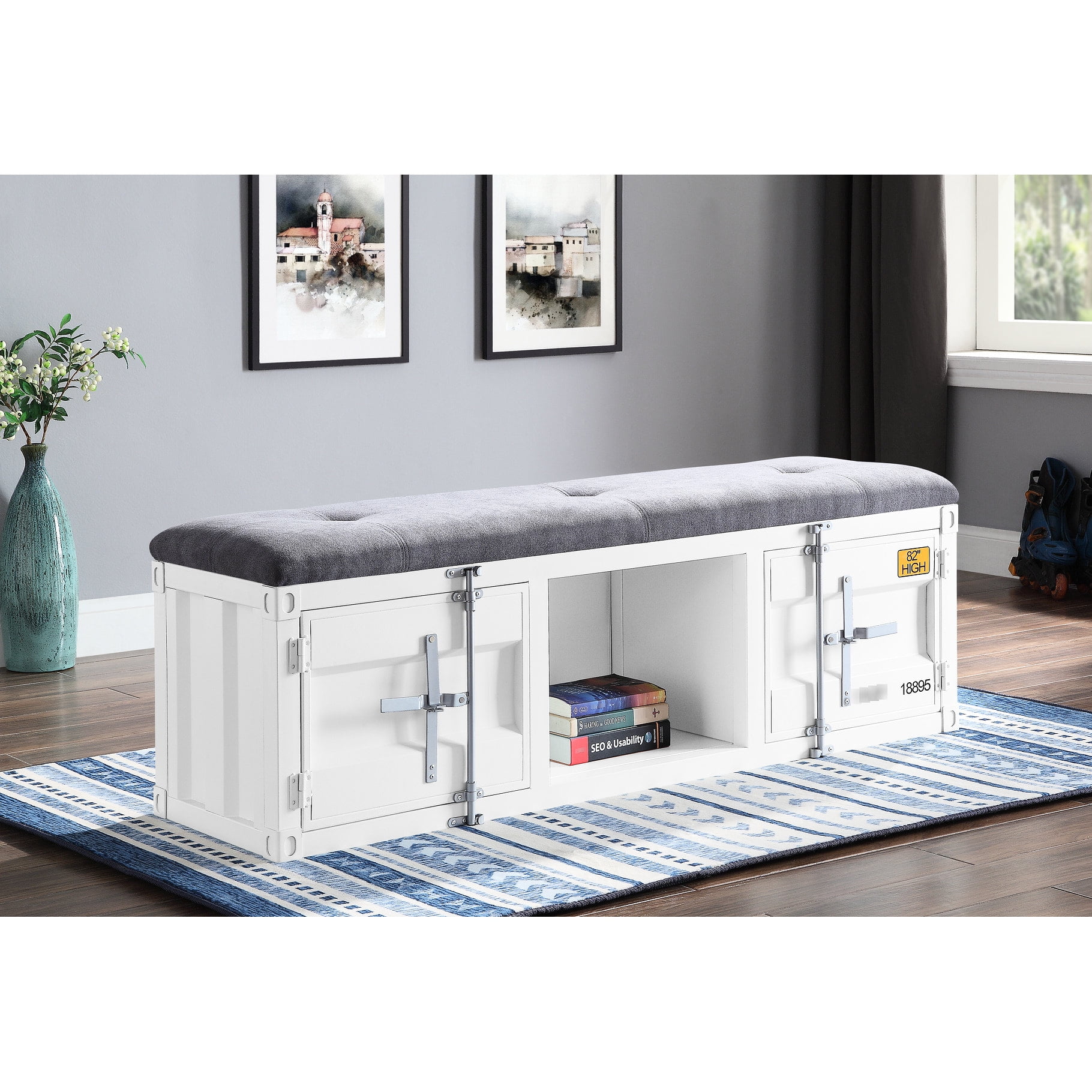 Sturdy Bench with Storage+Reliable for Long - Term Use”-“High - Traffic ...
