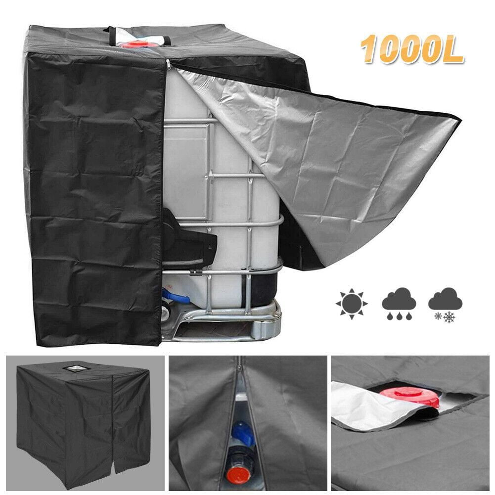 Sturdy Black Cover for 1000L IBC Tank - Protects Against UV Rays ...