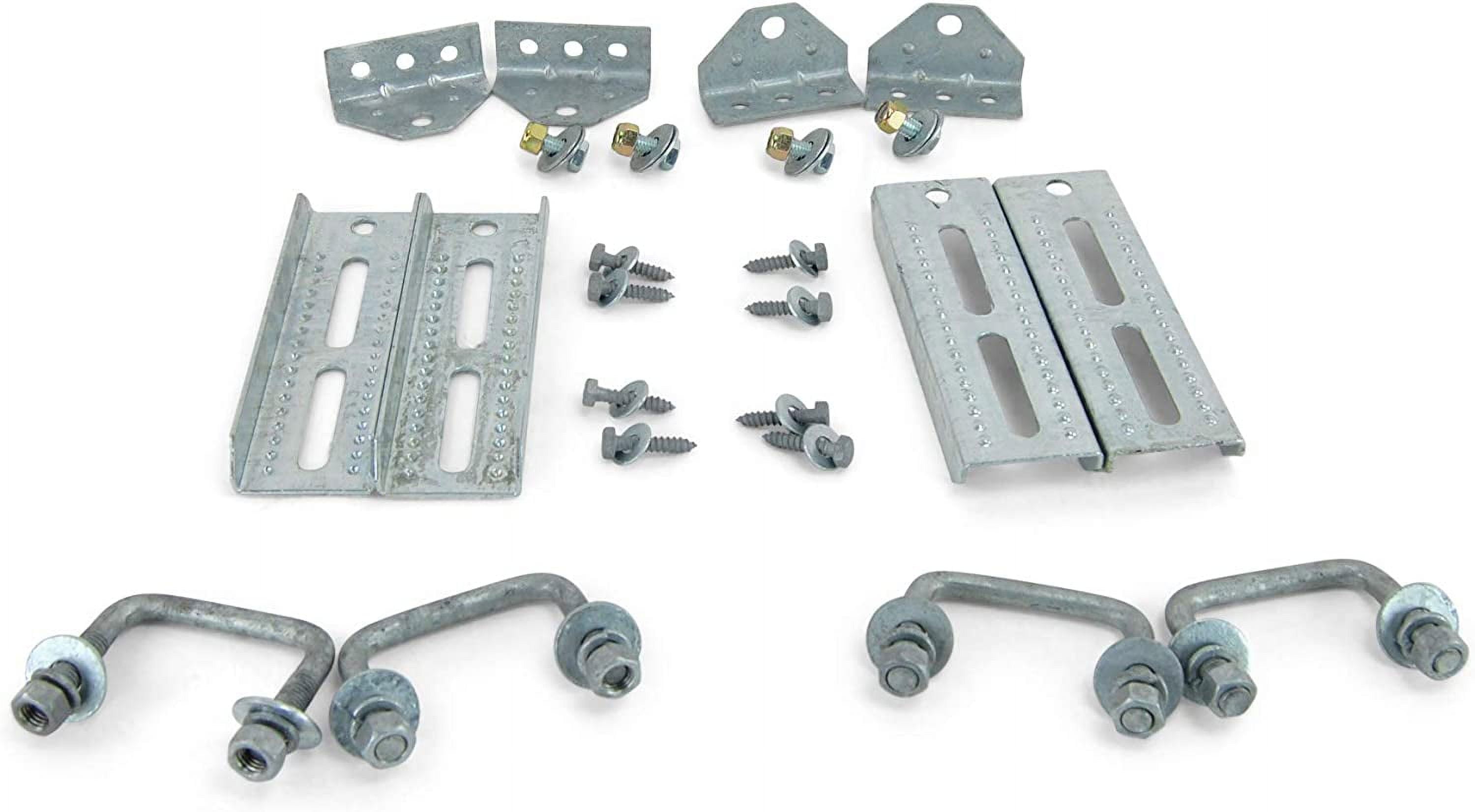 Sturdy Built (4) 8" Galvanized Swivel Top Bunk Bracket Kit with ...