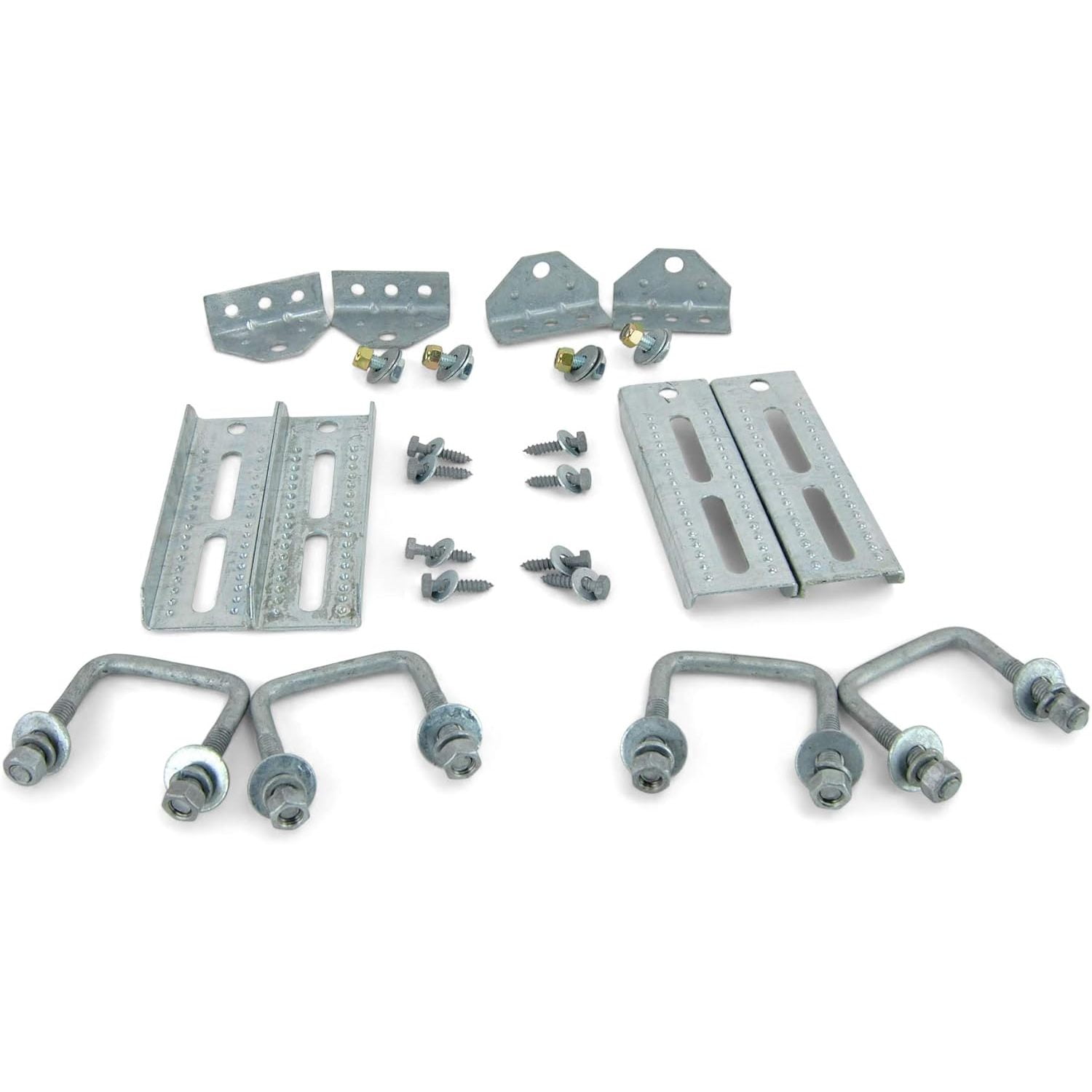 Sturdy Built (4) 8" Galvanized Swivel Top Bunk Bracket Kit with ...