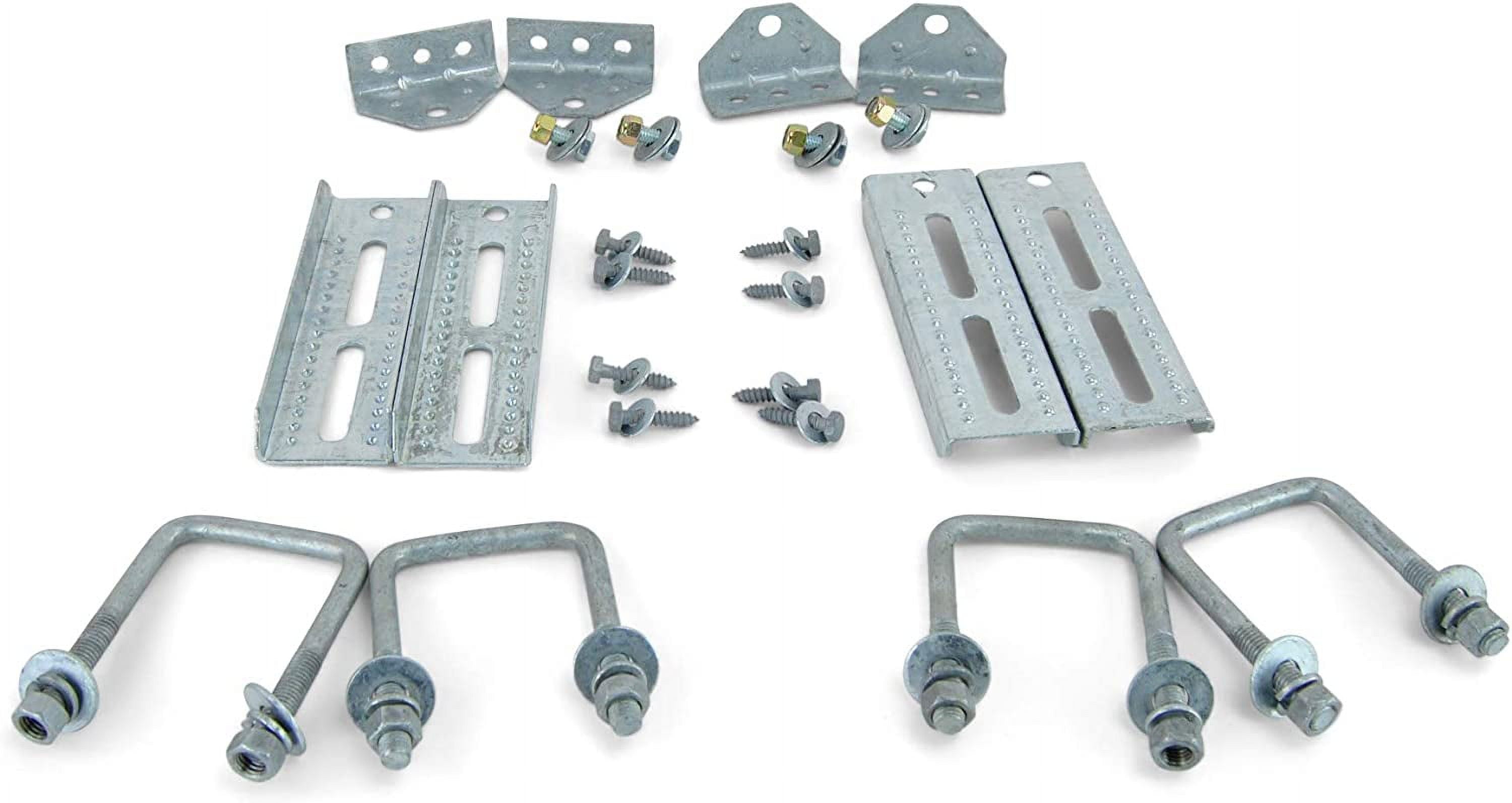 Sturdy Built (4) 8" Galvanized Swivel Top Bunk Bracket Kit with ...