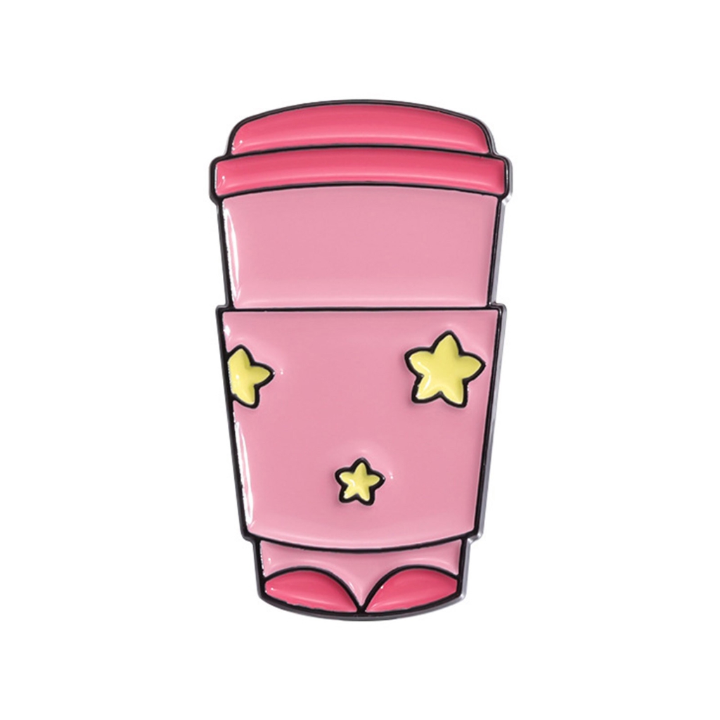 Sturdy Cartoon Cup Pin With Vivid Details Unique Lapel Pin For Everyday ...