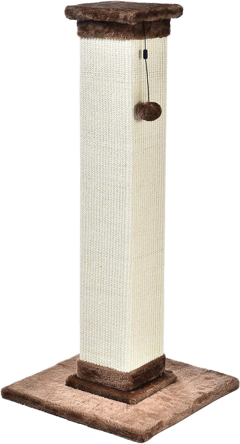 Sturdy Cat Scratching Post for Indoor Cats & Kittens, Classic Single ...