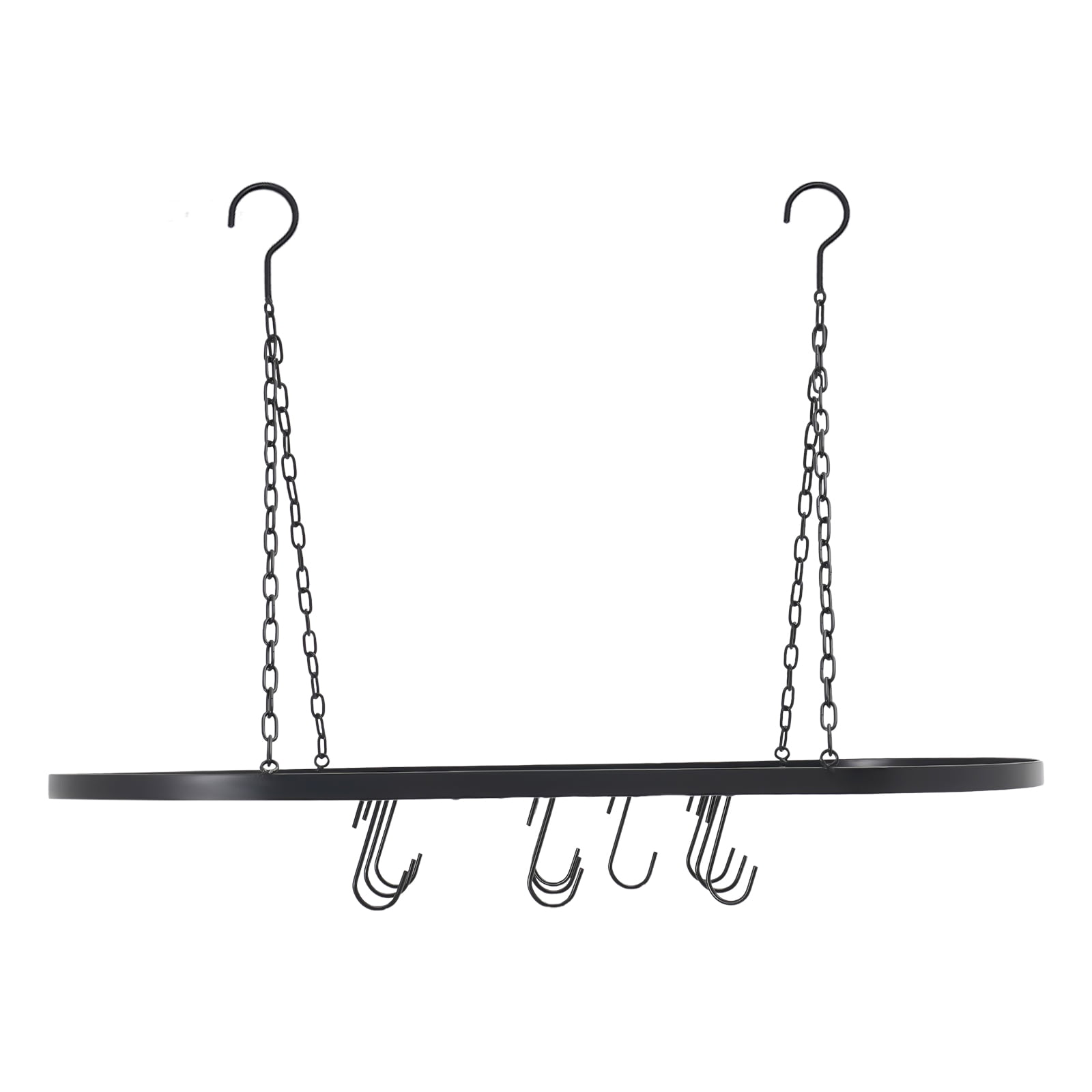 Sturdy Ceiling Hanging Pot Rack, 44.09 lbs Capacity with Space-Saving ...