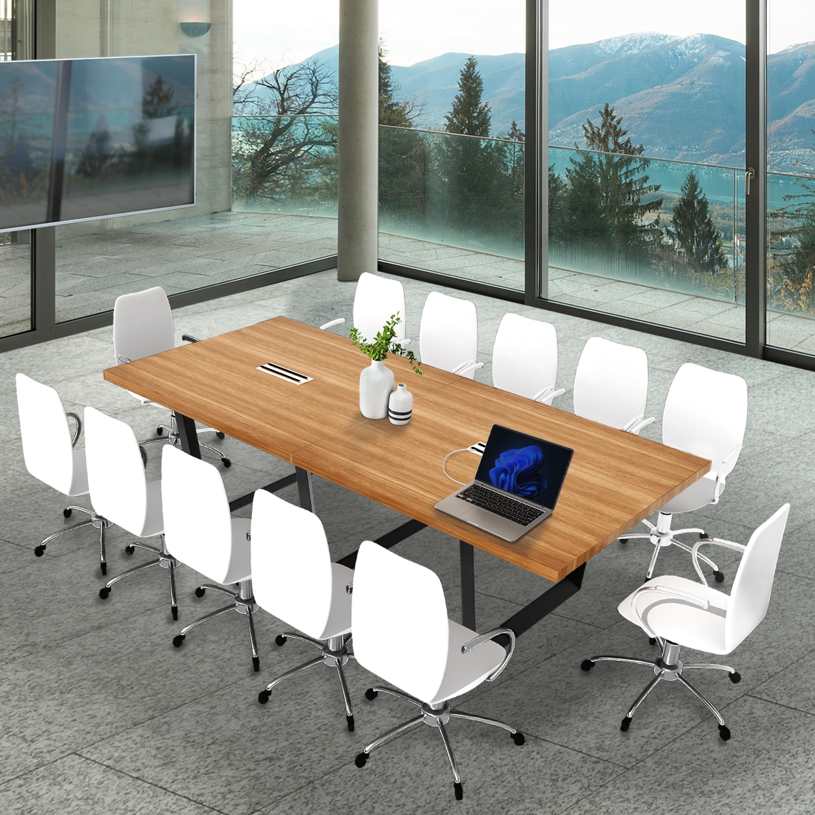 Sturdy Conference Table With Cable Management Grommets By Ahliss ...