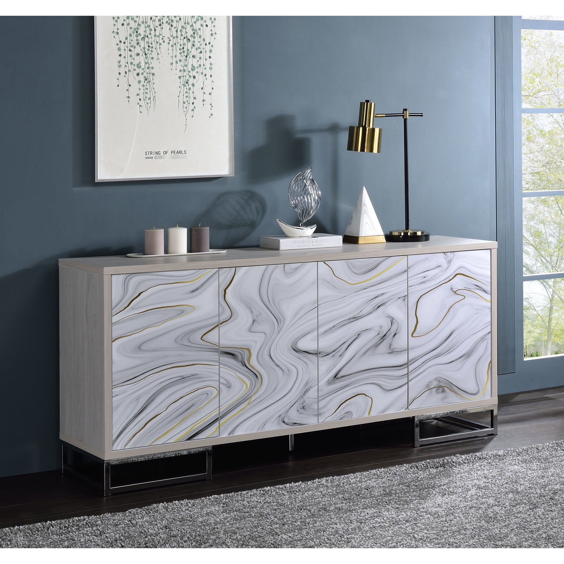 Sturdy Console Cabinet+Four Storage Spaces”-“Entryway Use+Keep Things ...