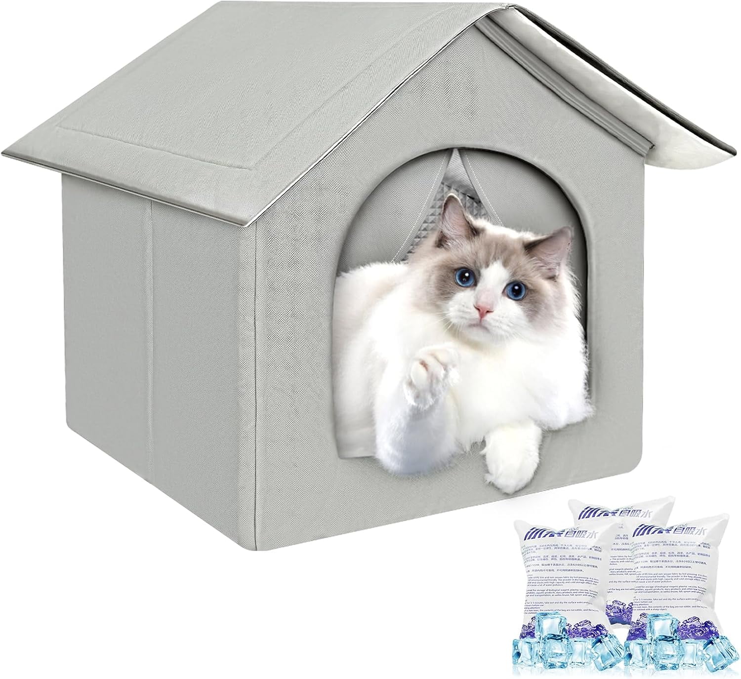 Sturdy Cooling Outdoor Cat House, Weatherproof & Insulated Cat House ...