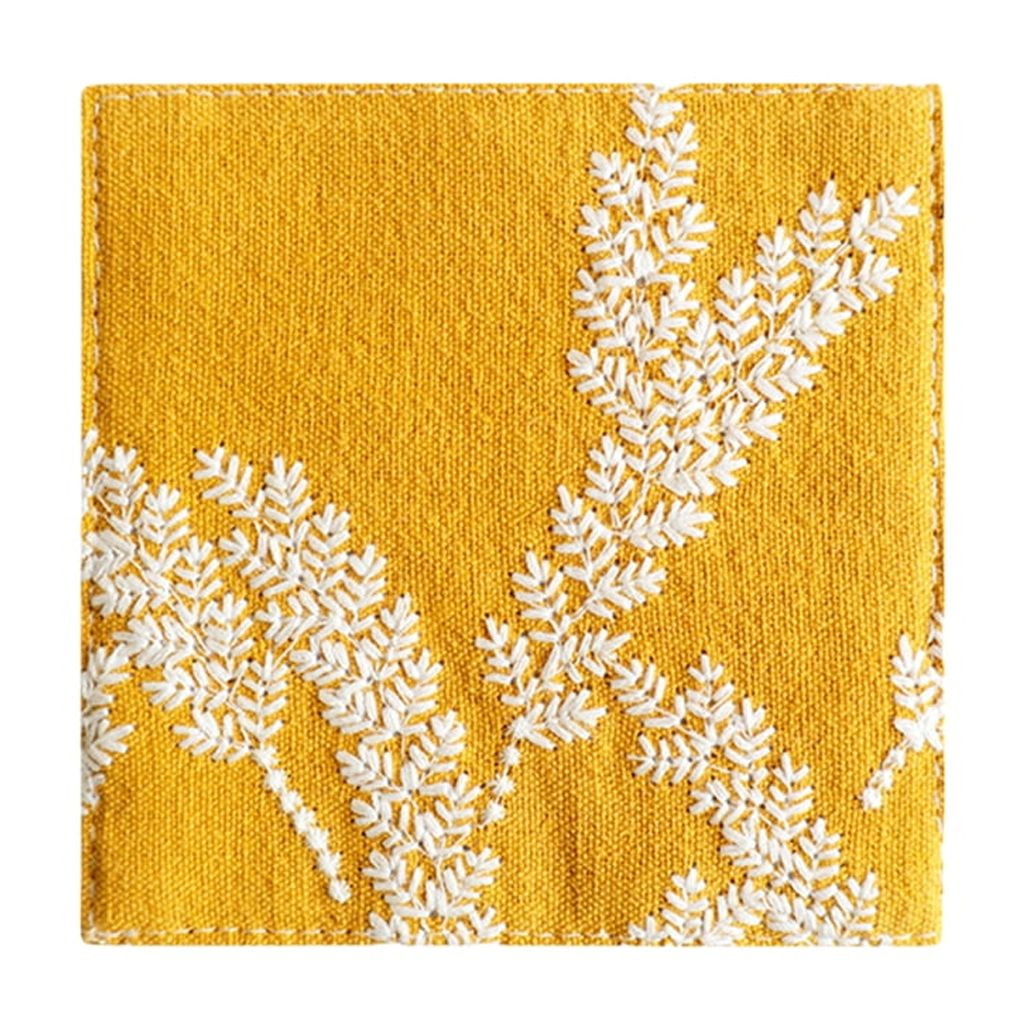 Sturdy Cotton Linen Drink Coasters Feature Double Side Embroidered ...