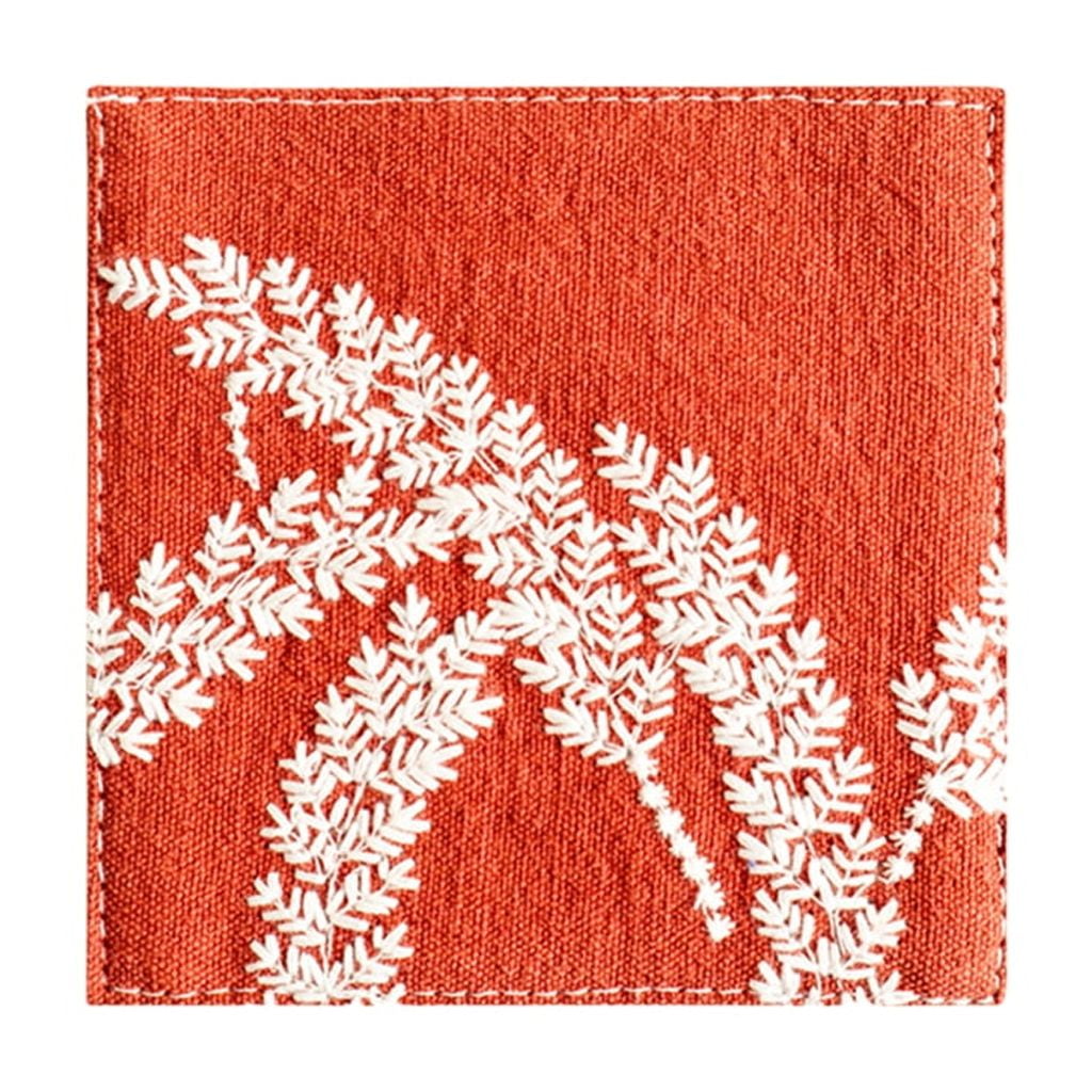 Sturdy Cotton Linen Drink Coasters Feature Double Side Embroidered ...