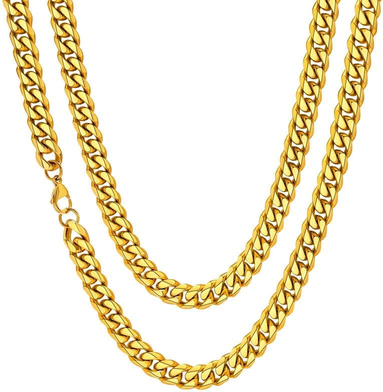 Sturdy Cuban Link Chain Stainless Steel Necklace for Men Women, 3/5/7 ...
