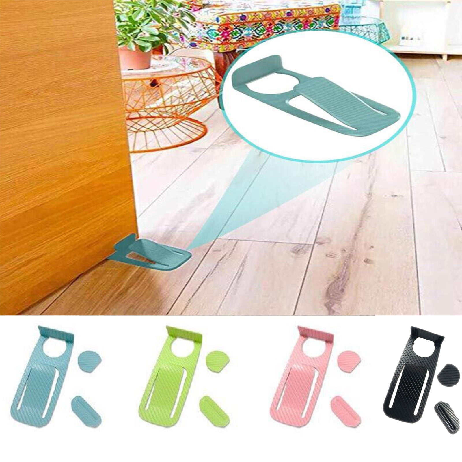Sturdy Door Stop, Heavy-Duty Wall Anchor, Non-Slip Rubber Base + Easy ...