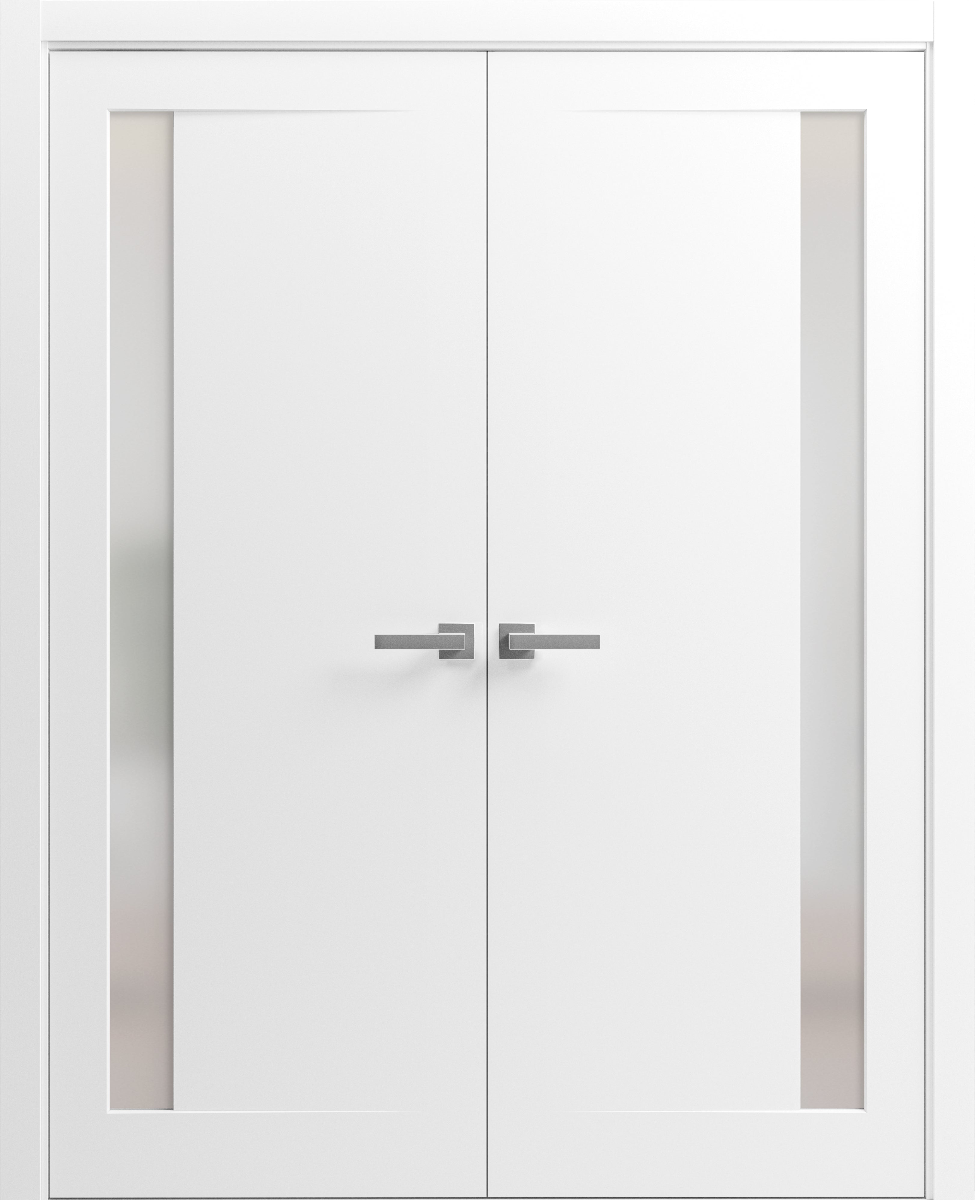 Sturdy Double Barn Door 48 x 80 inches | Sete 6933 Matte Black with ...