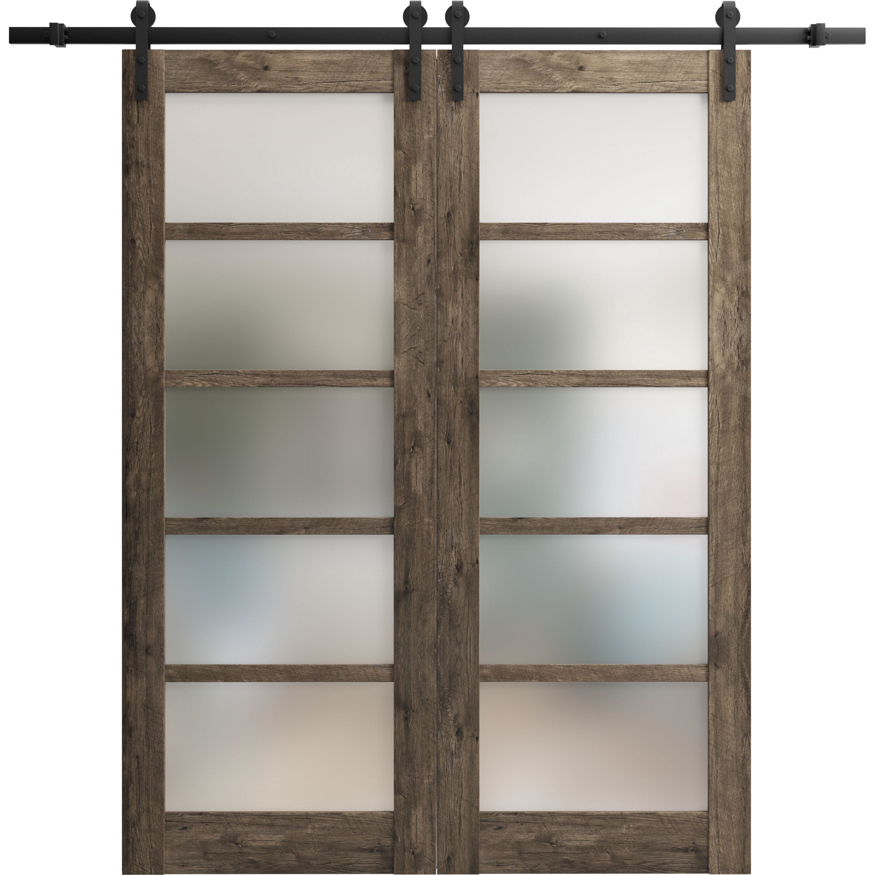 Sturdy Double Barn Door 56 x 80 inches | Quadro 4002 Cognac Oak with ...