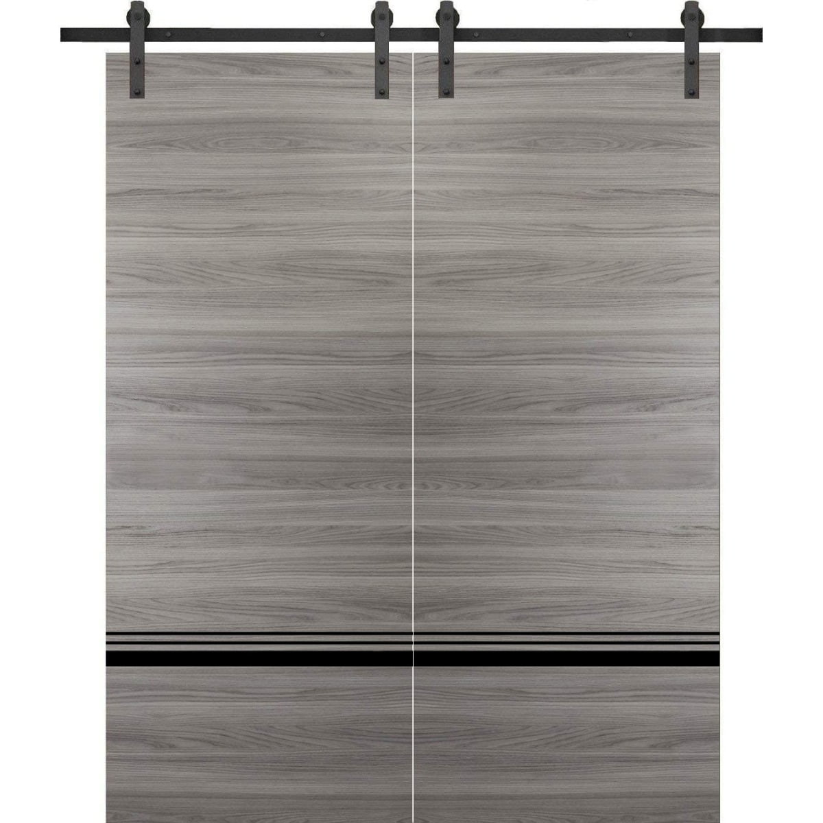 Sturdy Double Barn Door with Hardware | Planum 0012 Ginger Ash | 13FT ...
