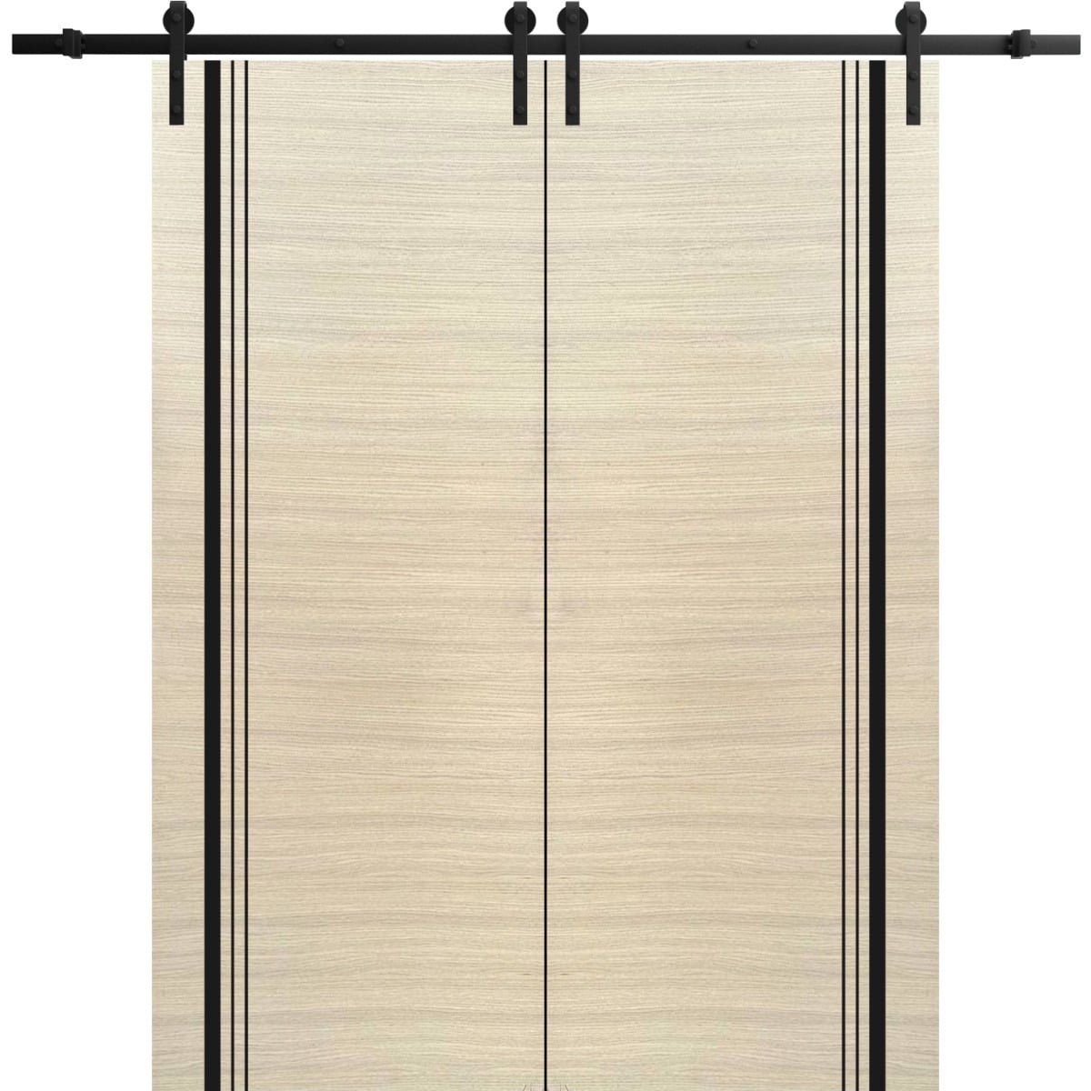 Sturdy Double Barn Door 72 x 80 inches with | Planum 0011 Natural ...