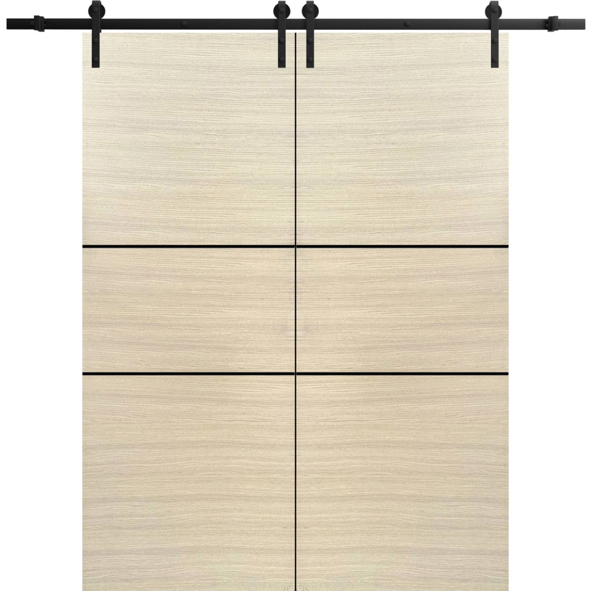 Sturdy Double Barn Door 72 x 96 inches with | Planum 0014 Natural ...