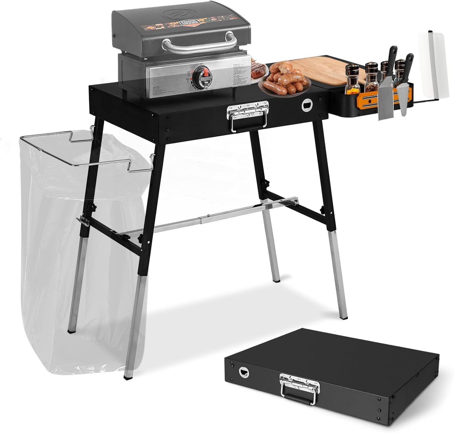 Sturdy and Durable Outdoor Folding Grill Table, Blackstone Griddle ...