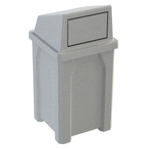 Sturdy Essentials 32 Gallon Square 100% Recycled Plastic Heavy Duty ...