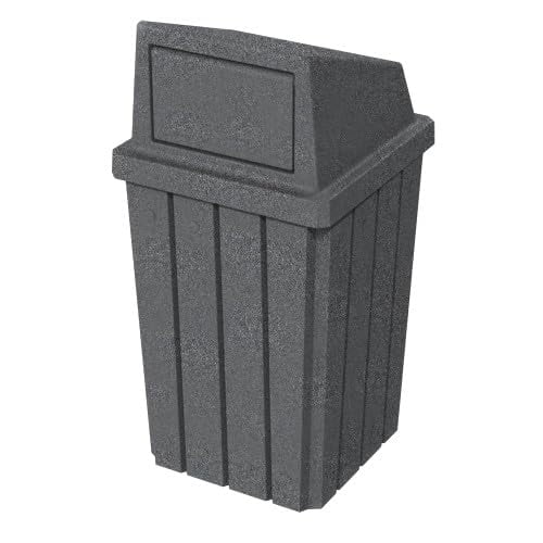 Sturdy Essentials 32 Gallon Square Slated 100% Recycled Plastic Heavy ...