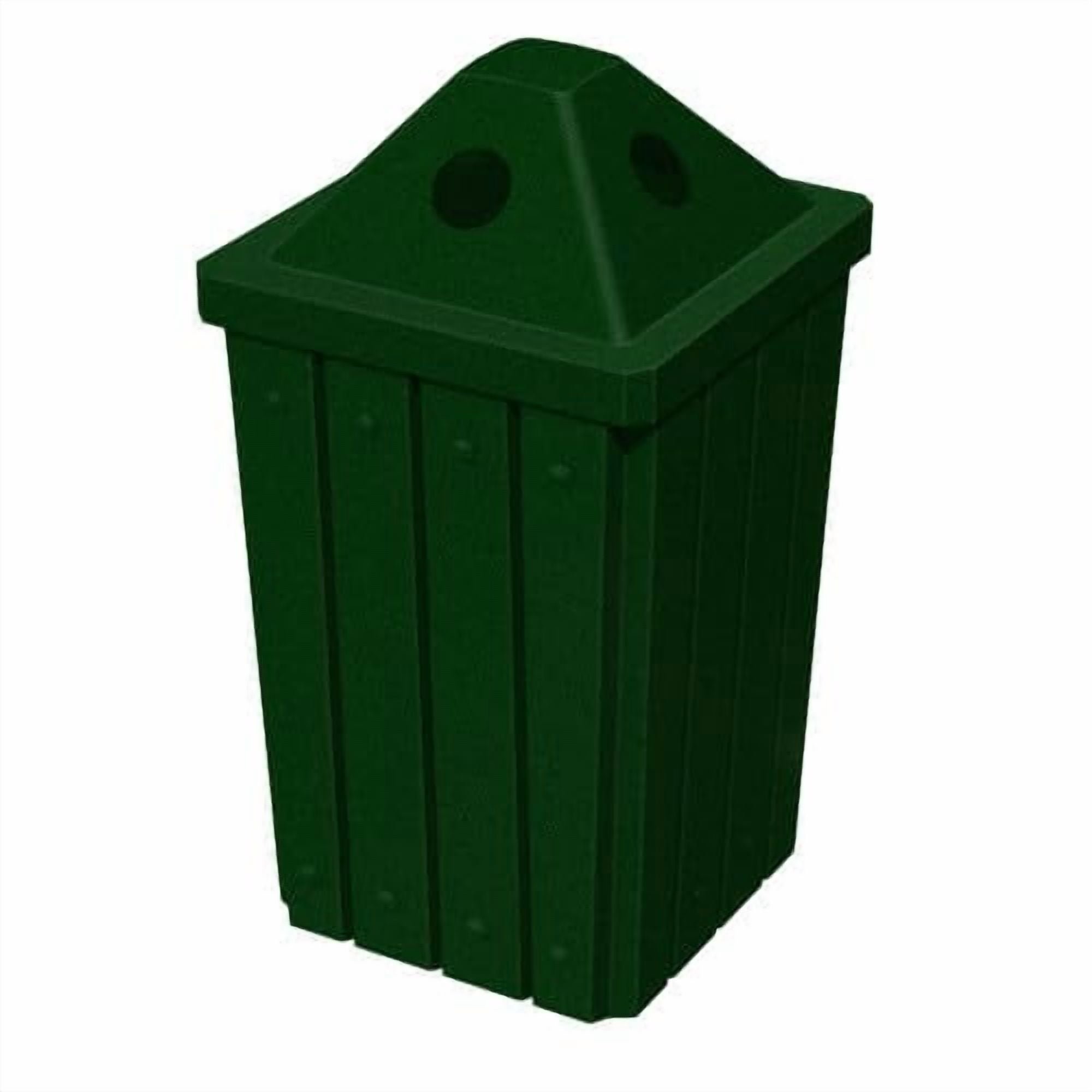 Sturdy Essentials 32 Gallon Square Slated 100% Recycled Plastic Heavy ...