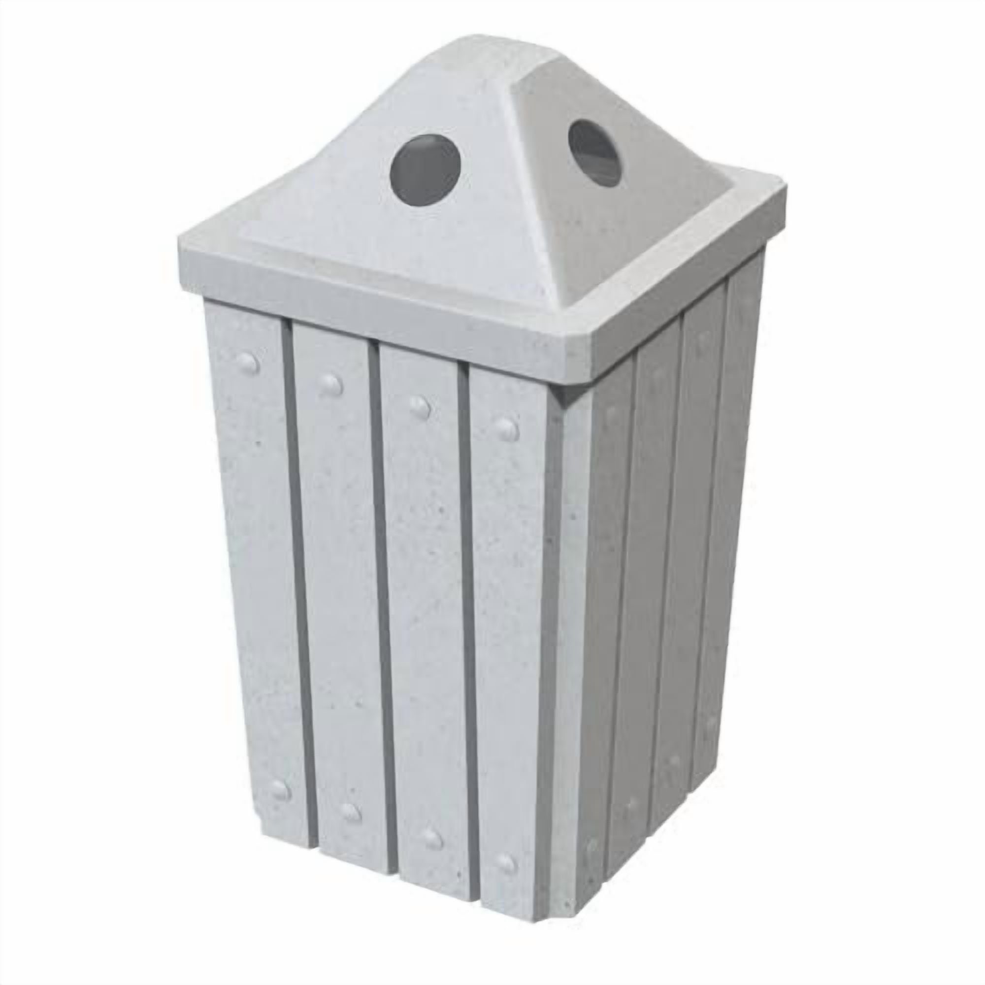 Sturdy Essentials 32 Gallon Square Slated 100% Recycled Plastic Heavy ...