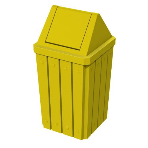Sturdy Essentials 32 Gallon Square Slated 100% Recycled Plastic Heavy ...