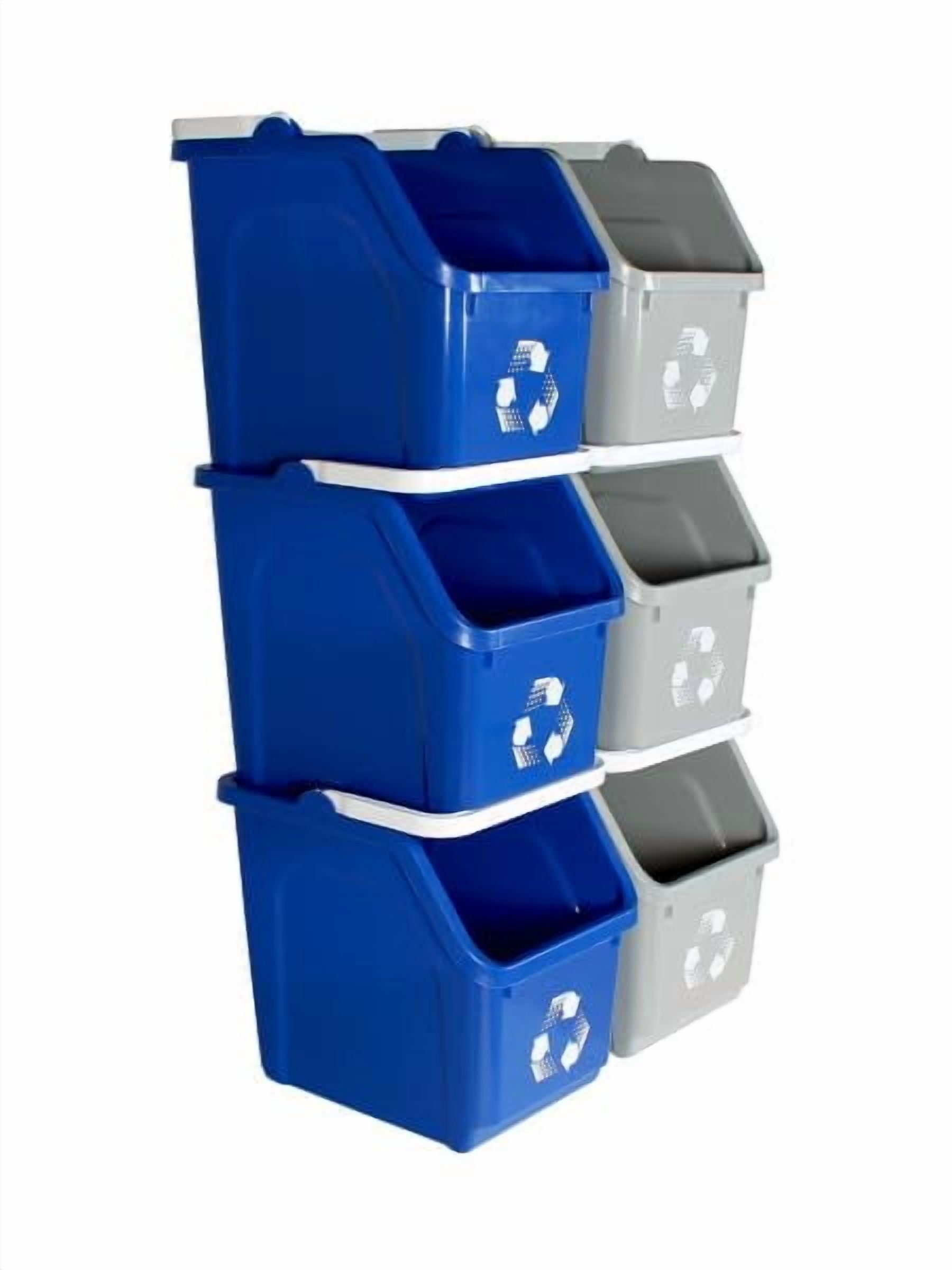 Sturdy Essentials Multi Recycling System with Three Stackable 6 Gallon ...
