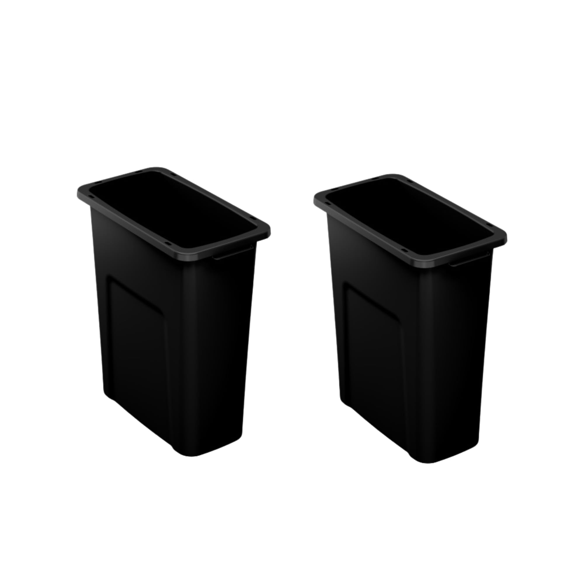 Sturdy Essentials Waste Wise 16 Gallon Black HDPE Trash Can Compatible ...